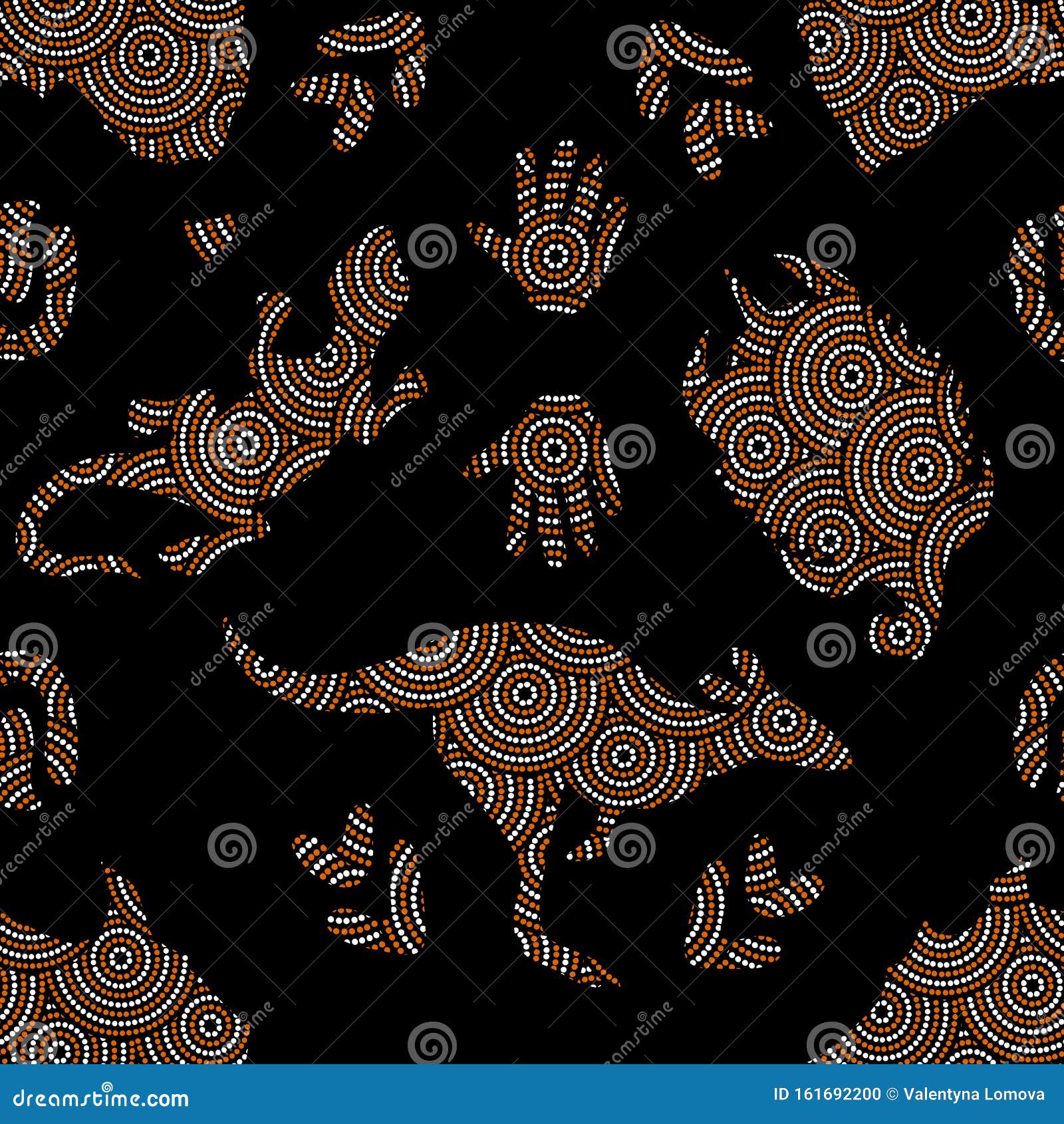 Aboriginal Seamless Vector Pattern Including Ethnic Australian Motive ...