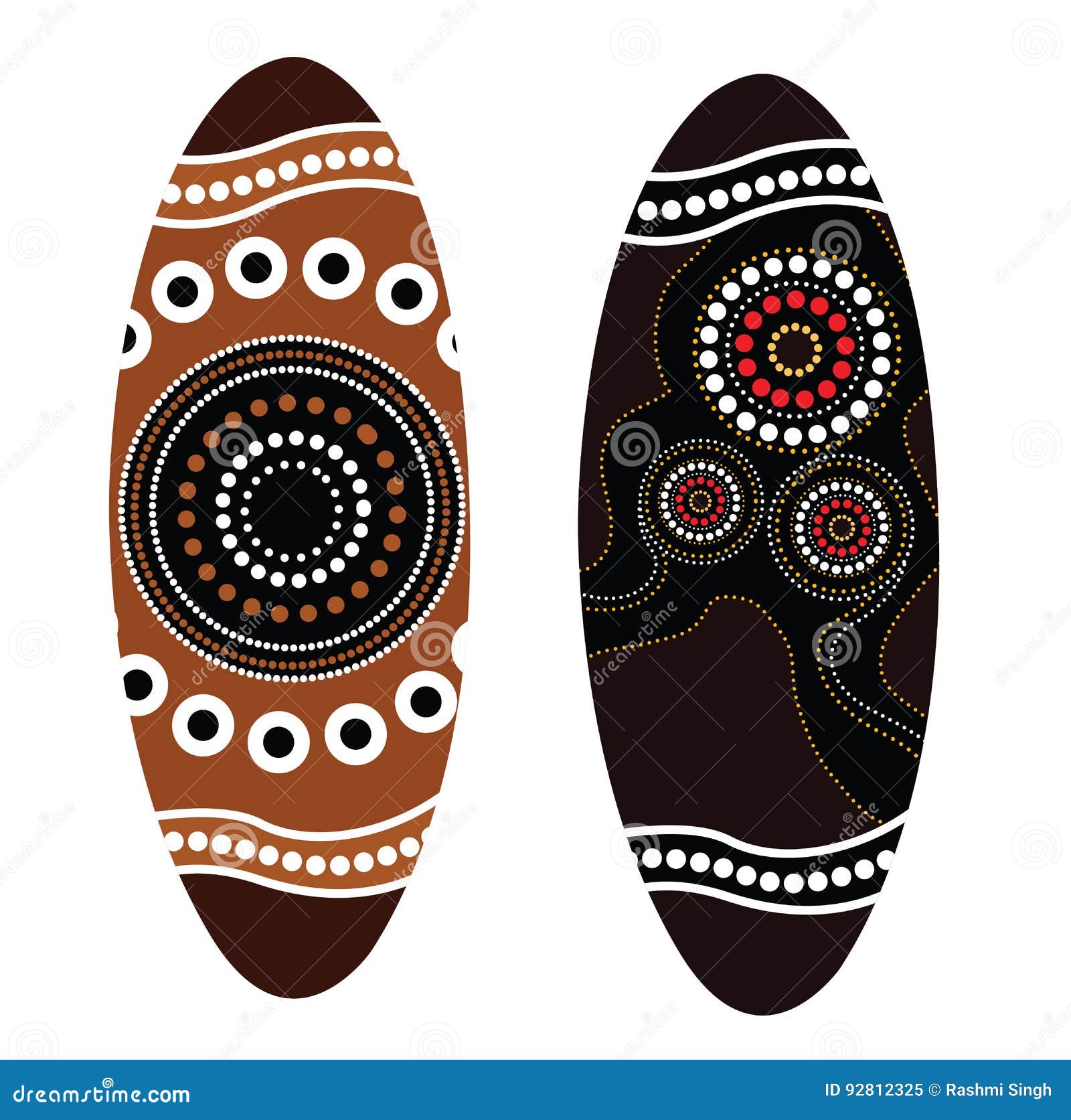 Aboriginal Shield Vector Art. Stock Vector - Illustration of painting ...