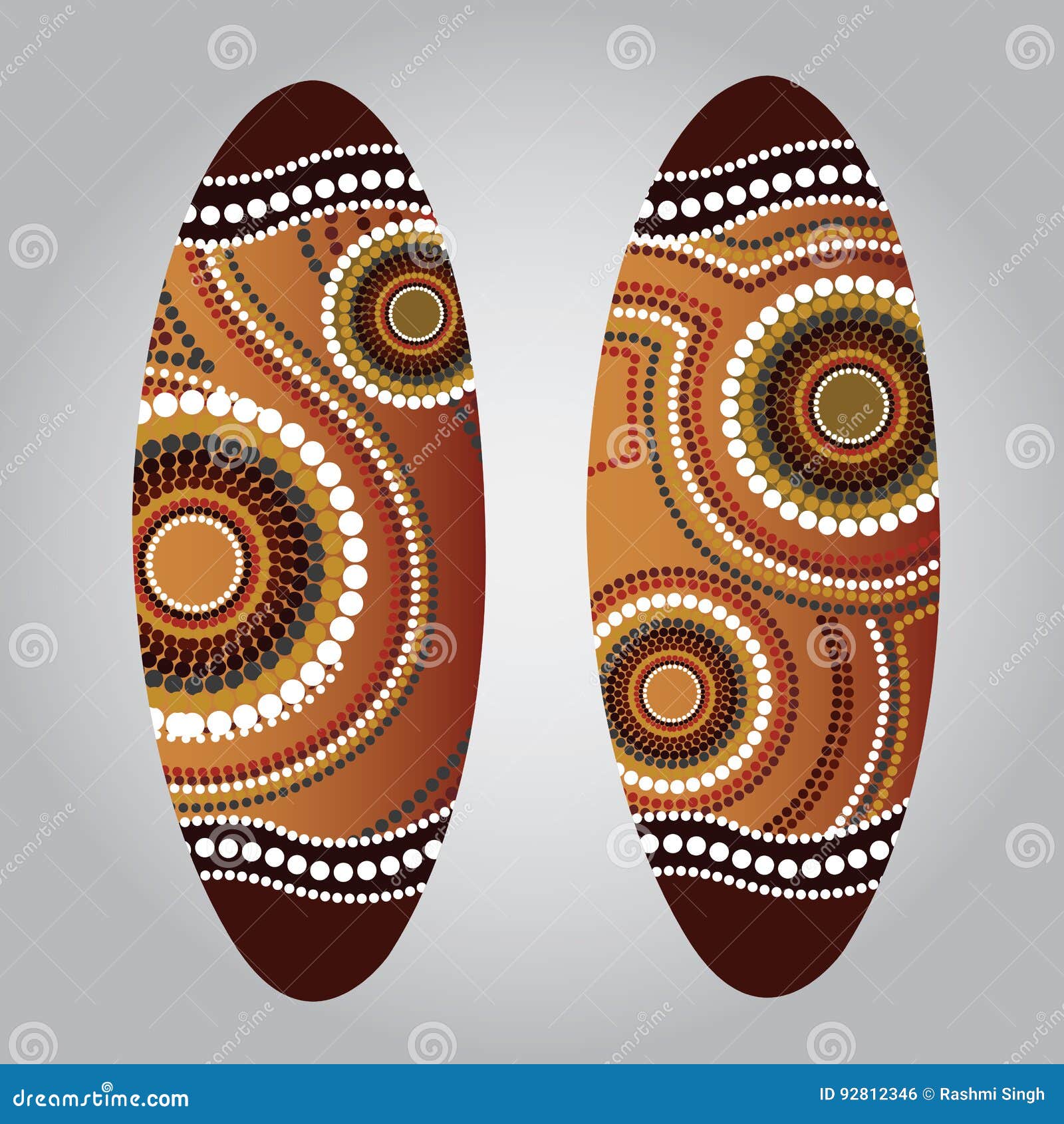 Aboriginal Shield Vector Art. Stock Vector - Illustration of vector ...