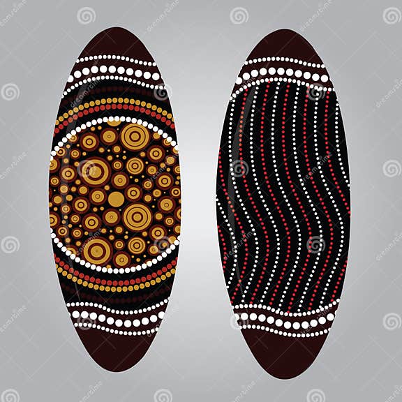 Aboriginal Shield Vector Art. Stock Vector - Illustration of pattern ...