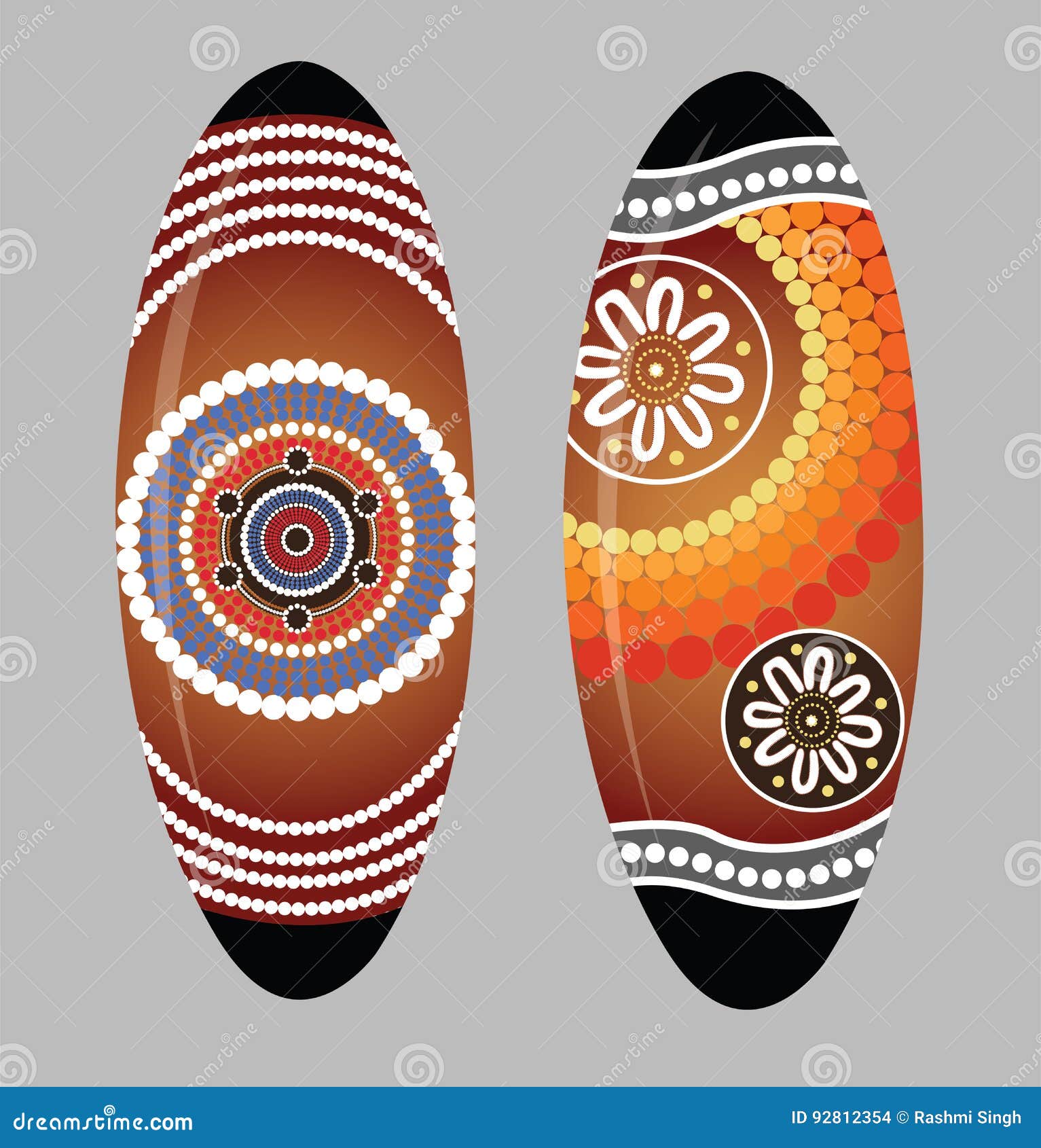 Aboriginal Shield Vector Art. Stock Vector - Illustration of shape ...
