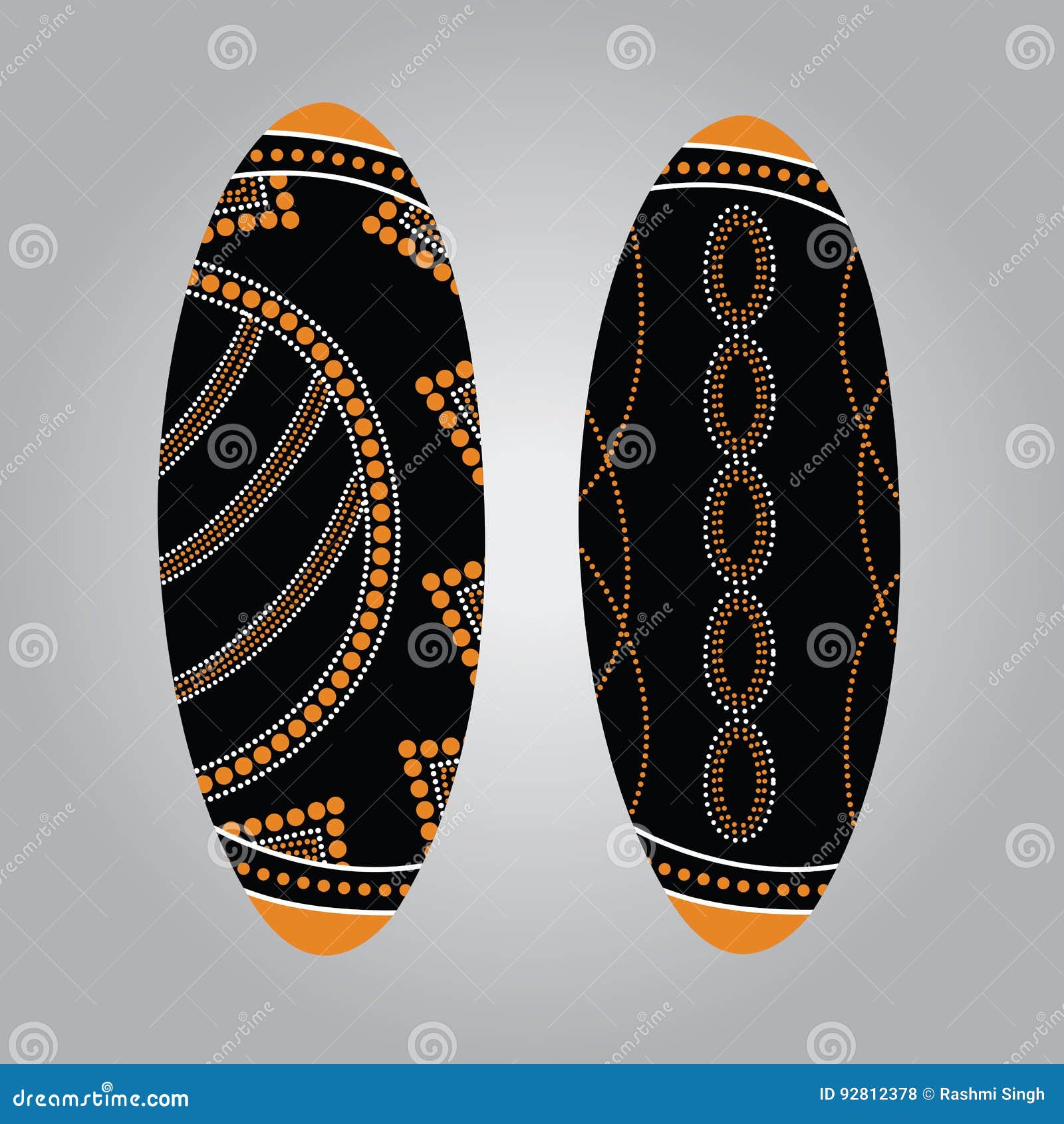 Aboriginal Shield Vector Art. Stock Vector - Illustration of painting ...