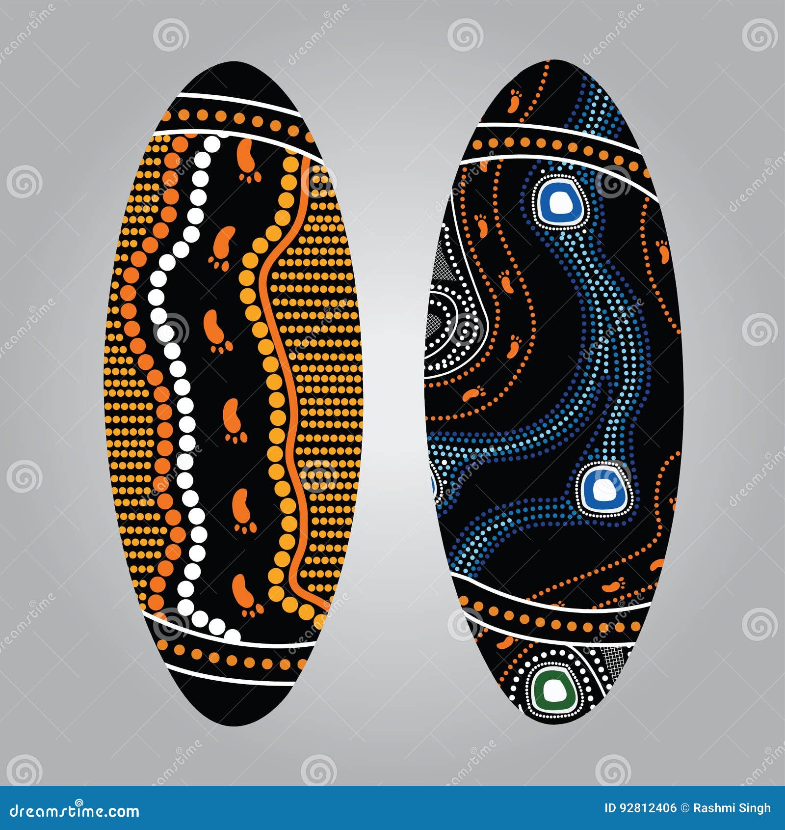 Aboriginal Shield Vector Art. Stock Vector - Illustration of hand ...