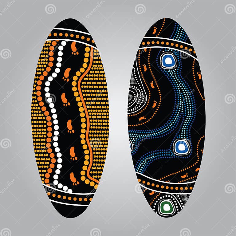 Aboriginal Shield Vector Art. Stock Vector - Illustration of hand ...