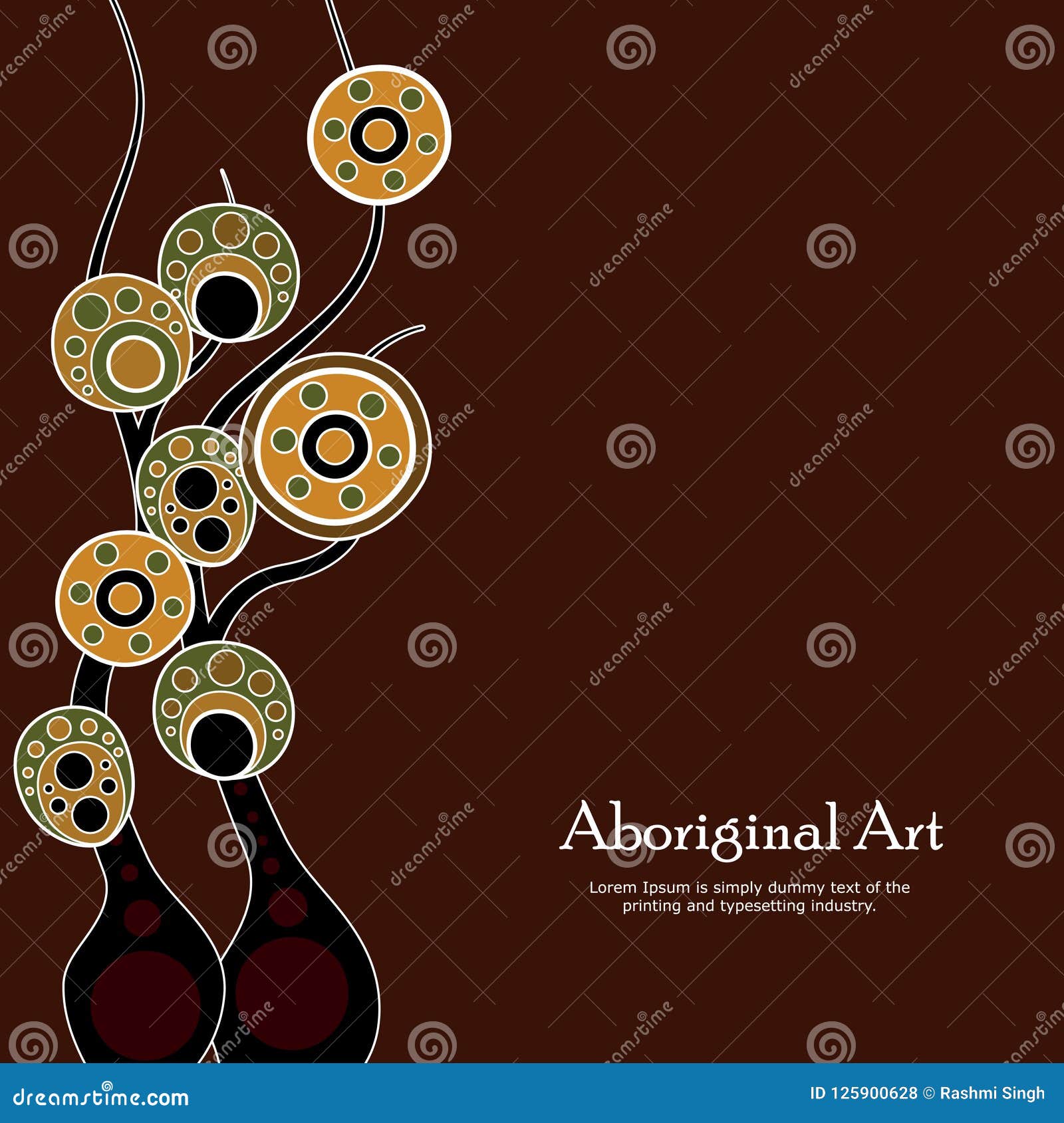 Aboriginal Tree, Aboriginal Art Vector Painting With Tree, Save Tree ...