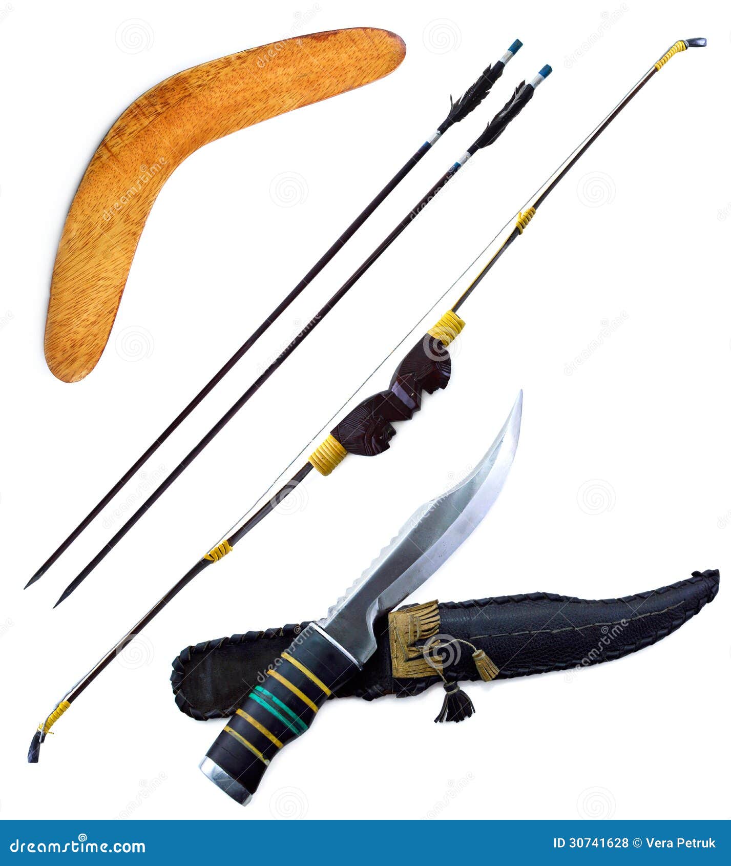 Aboriginal weapon isolated stock photo. Image of dagger - 30741628