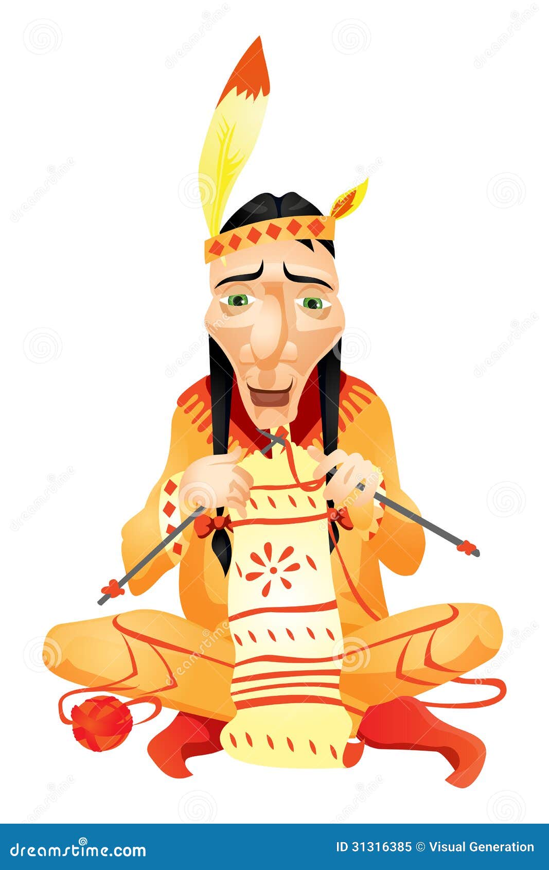 Aborigine stock vector. Illustration of leisure, knitted - 31316385