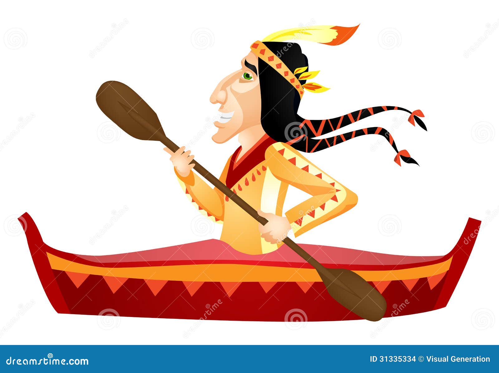 Aborigine stock vector. Illustration of headwear, isolated - 31335334