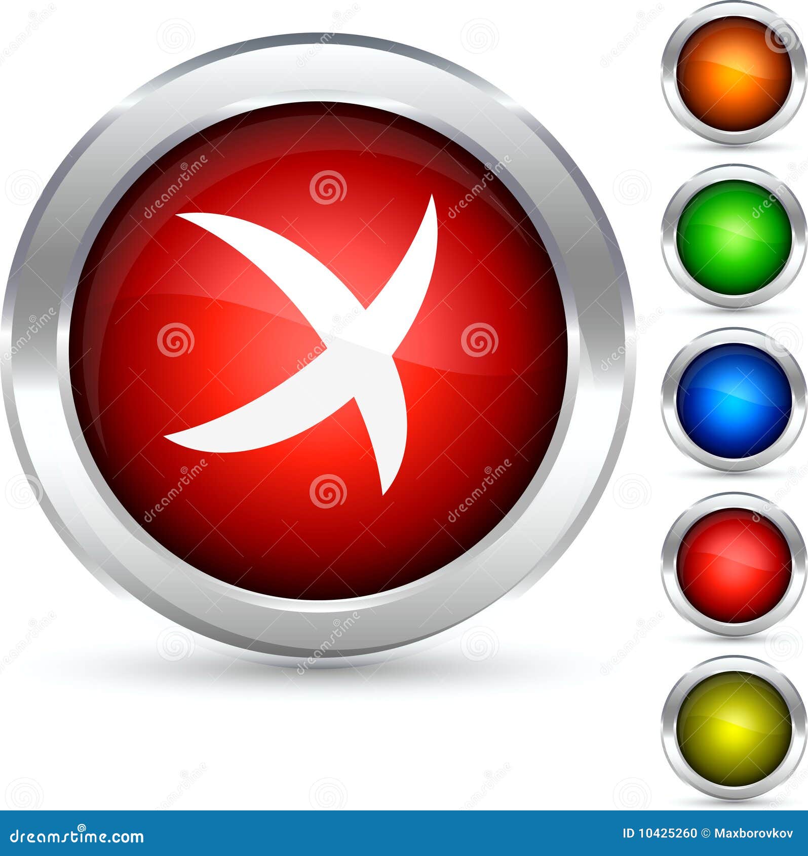 Abort button. stock vector. Illustration of green, blue - 10425260