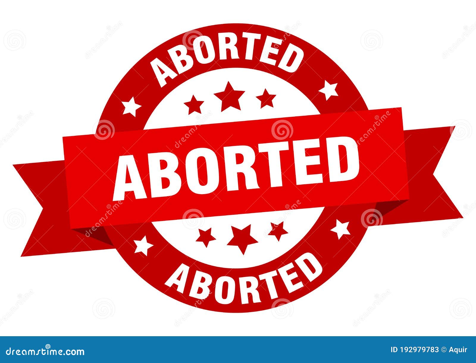 Aborted Round Ribbon Isolated Label. Aborted Sign Stock Vector ... Aborted Round Ribbon Isolated Label. Aborted Sign Stock Vector ...
