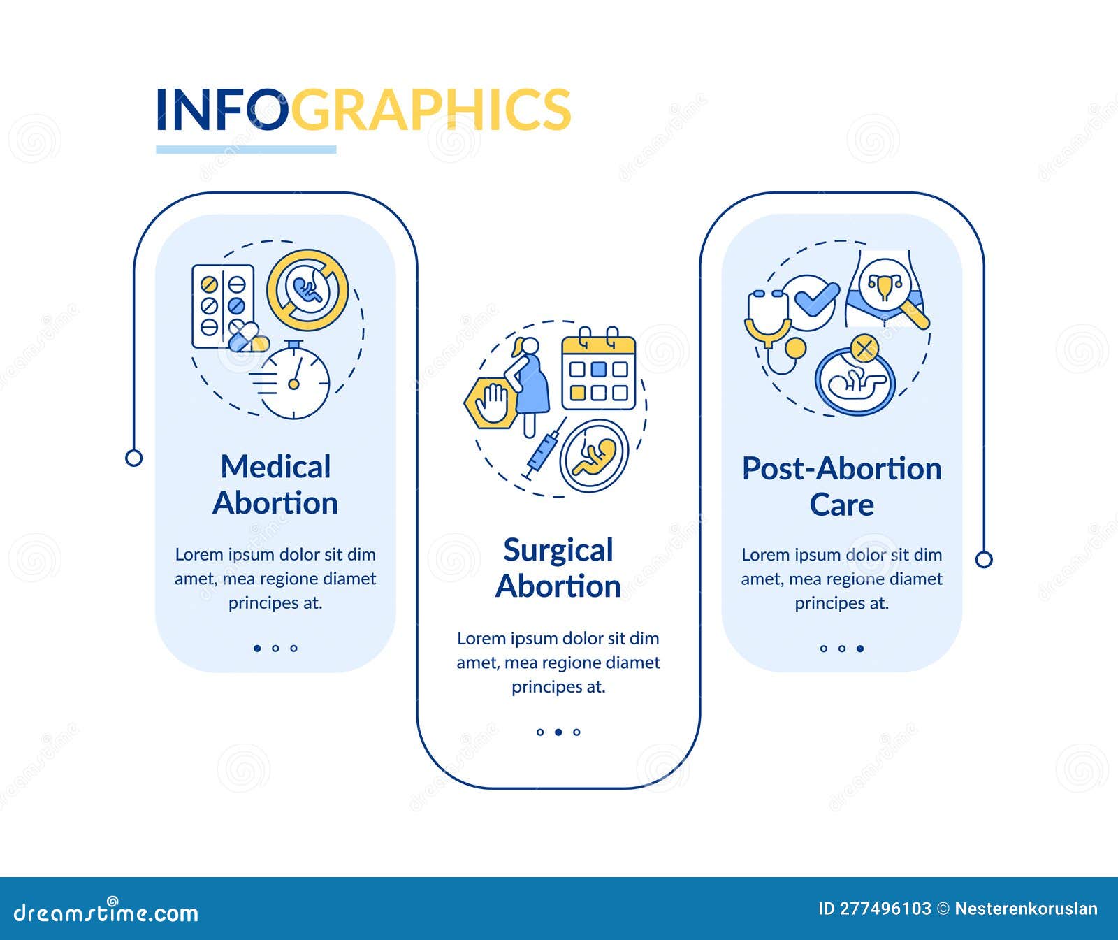 Abortion Care Rectangle Infographic Template Stock Illustration ...