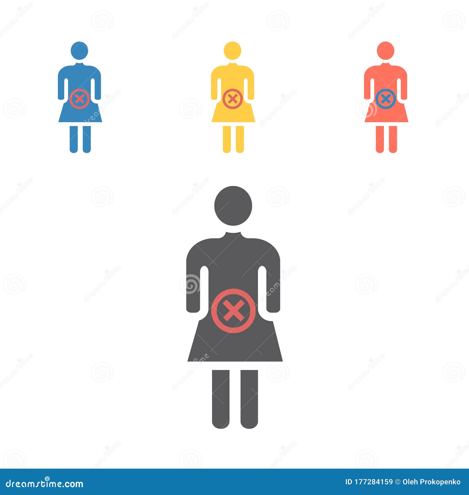 Abortion Icon. Vector Signs for Web Graphics. Stock Vector ...