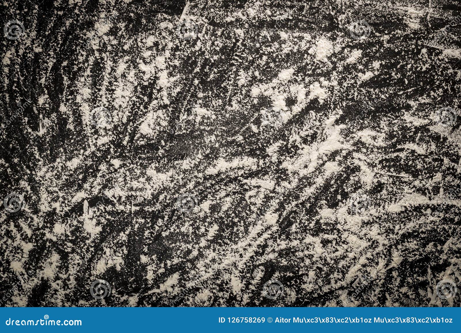 Abstract Background of Table in Flour Stock Image - Image of black ...