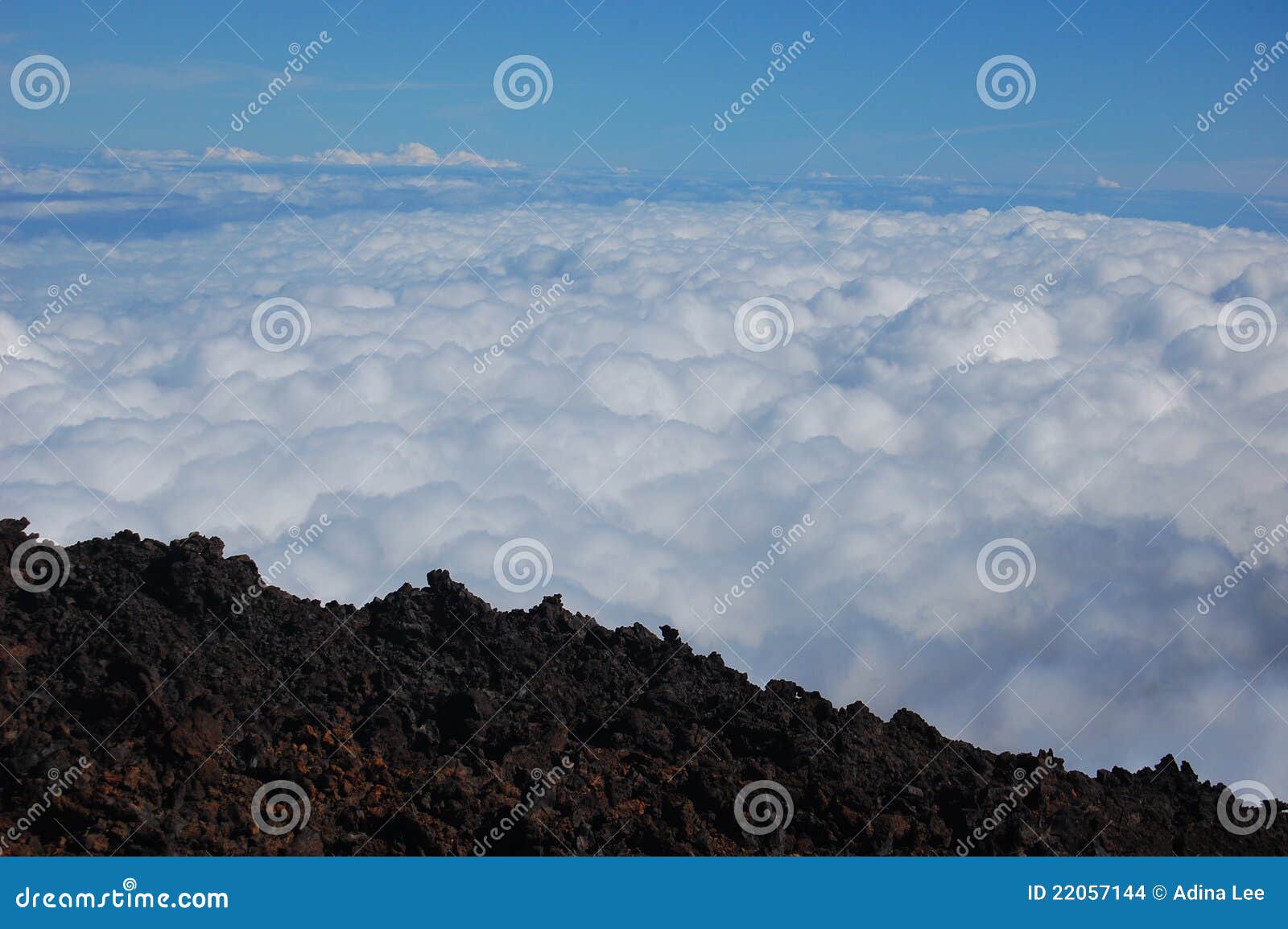 Above clouds stock photo. Image of nature, volcano, high - 22057144