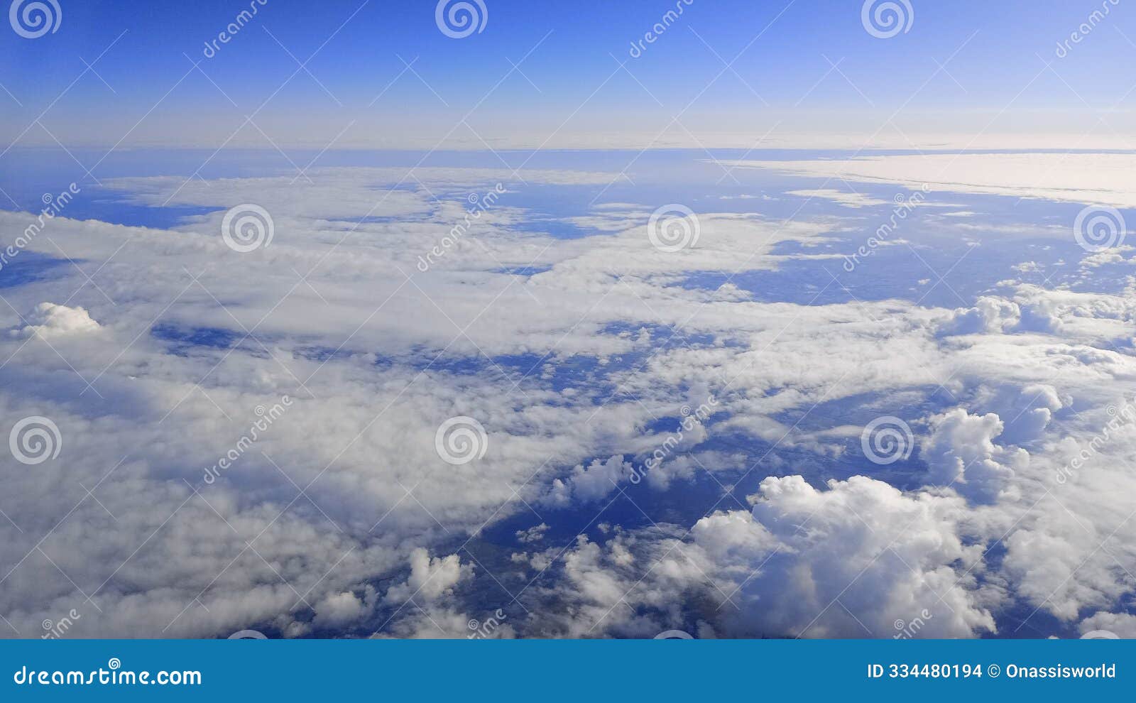 Above the Clouds Arial View from 27,000 Feet Stock Photo - Image of ...