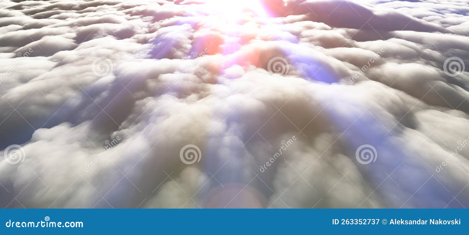 Above Clouds Sun Ray Illustration Stock Illustration - Illustration of ...