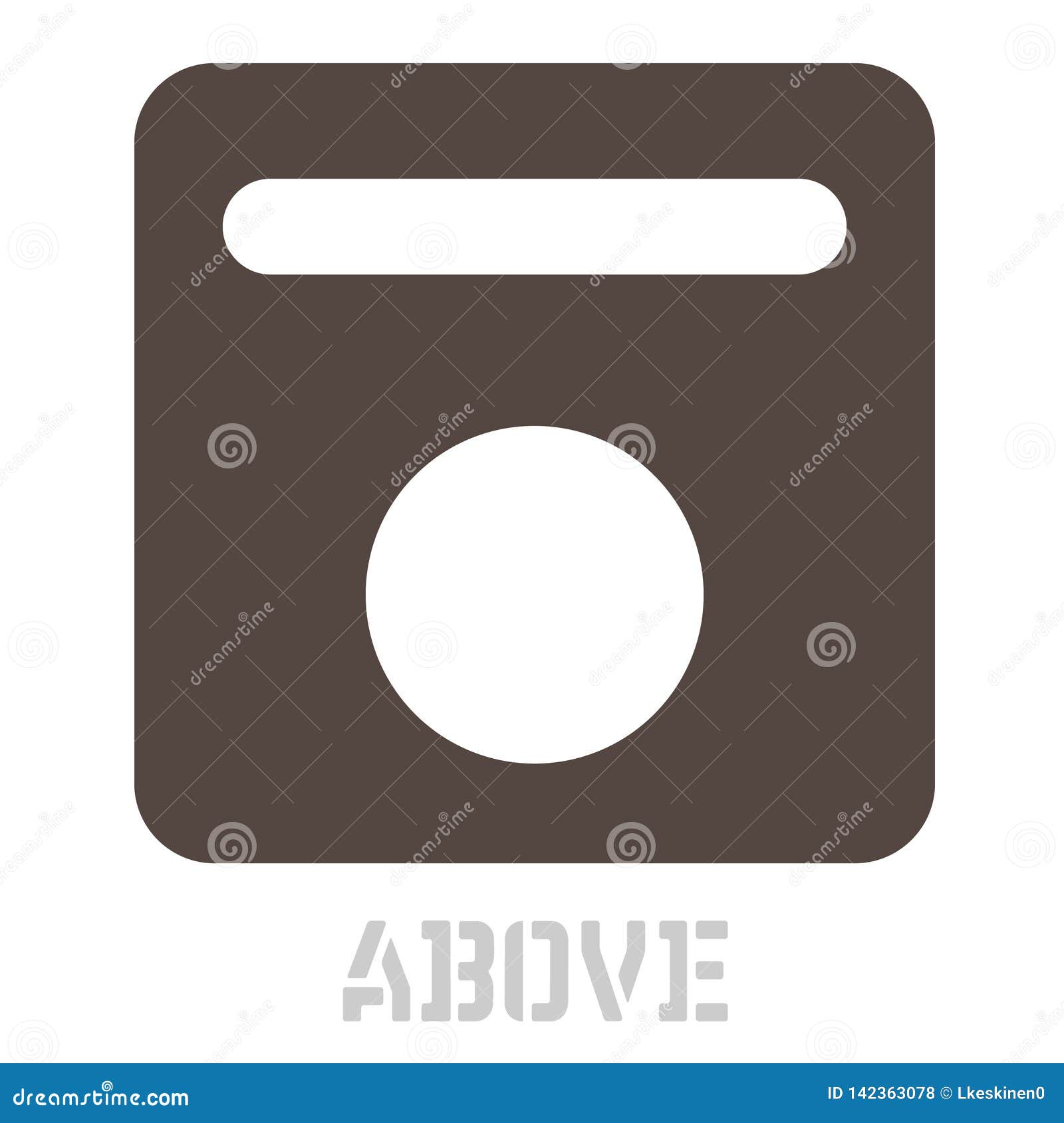 Above Concept Icon on White Stock Vector - Illustration of yonder ...