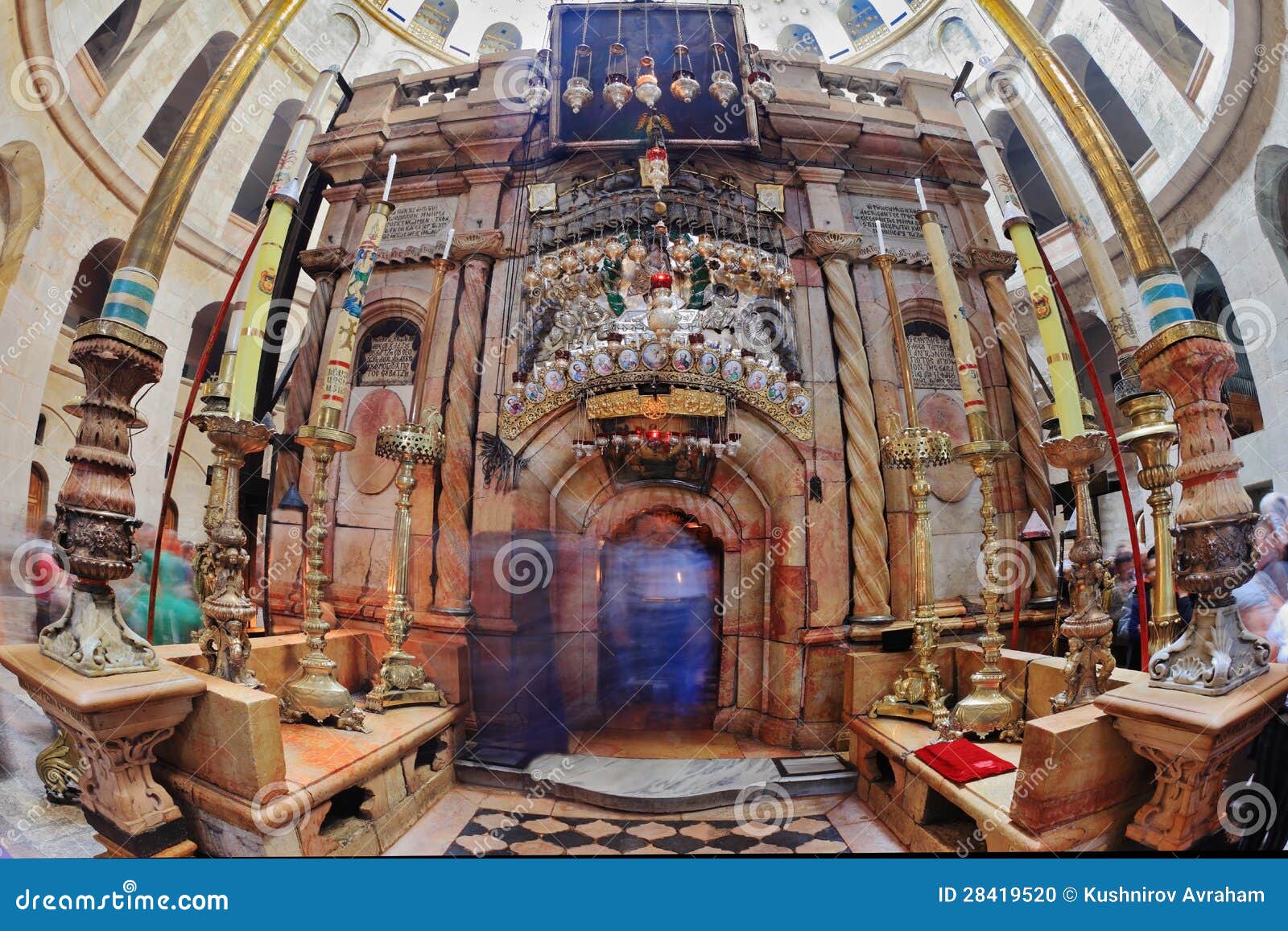 Above the Entrance Edicule Burning Lamps Stock Photo - Image of ...