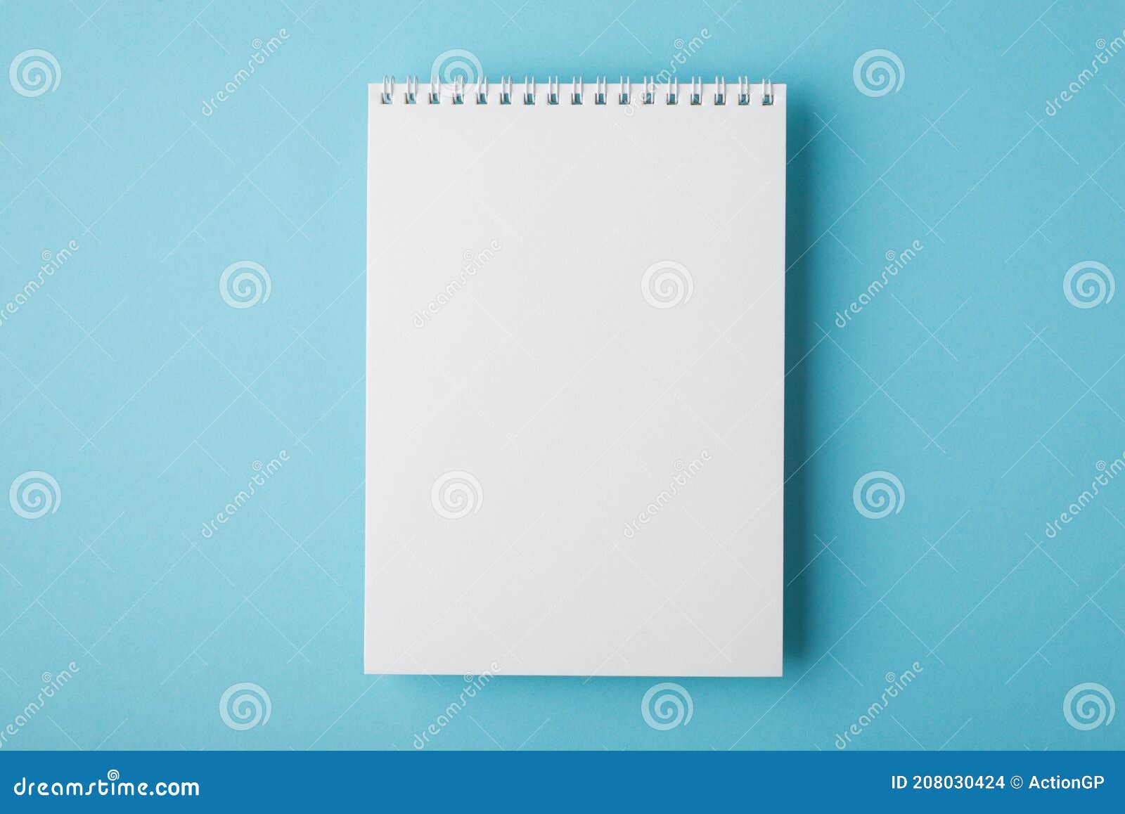 Above Flat Lay Overhead Close Up View Photo of Clear Open Spiral ...