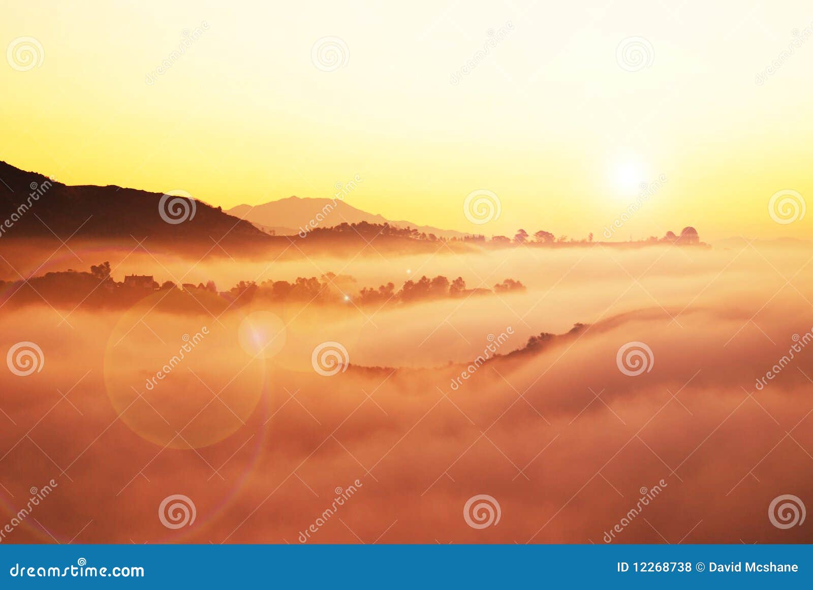 Above the Fog stock photo. Image of angeles, aerial, hills - 12268738