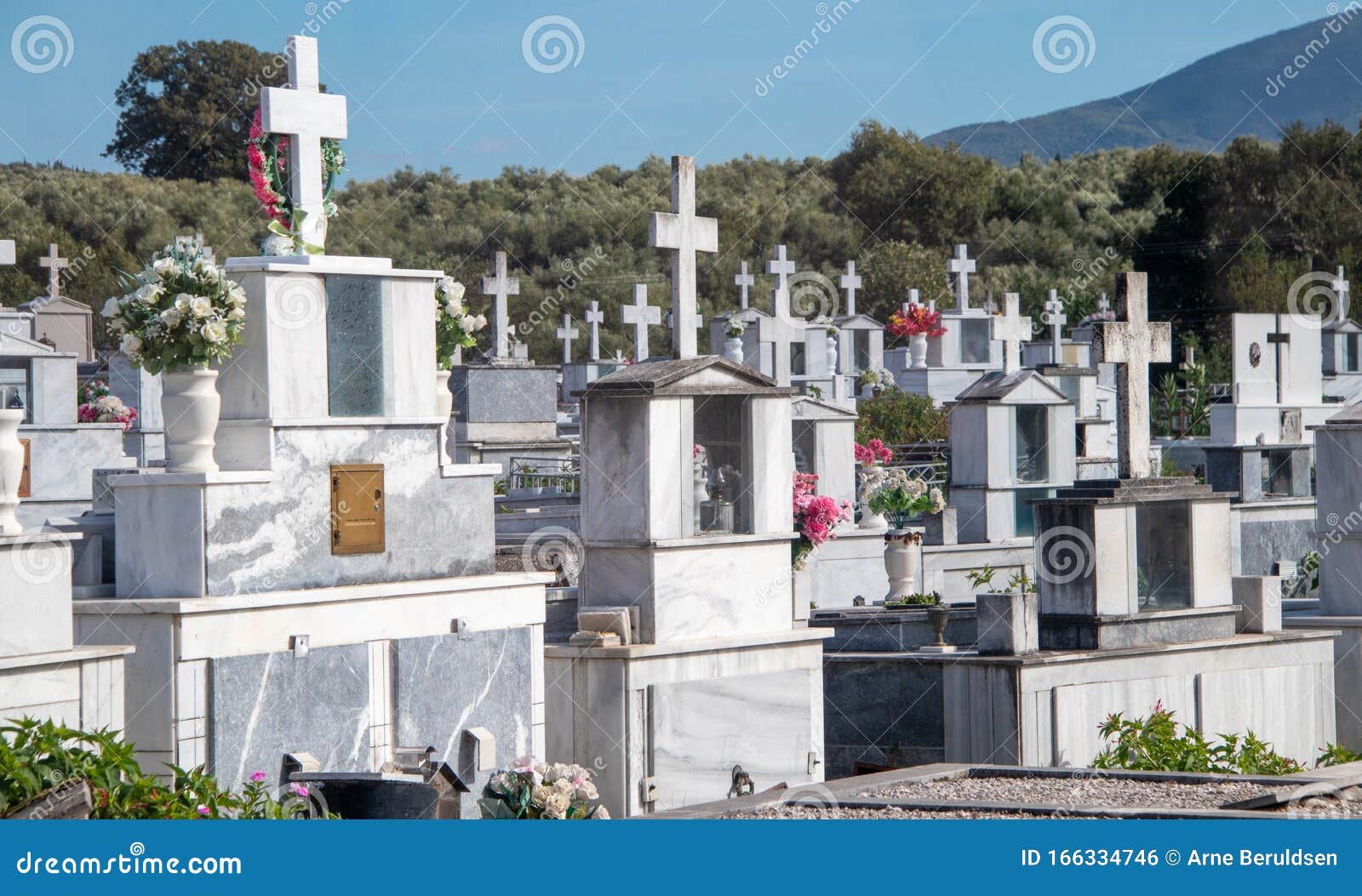 The Above Ground Graves in Greece Editorial Photo - Image of cemetery ...