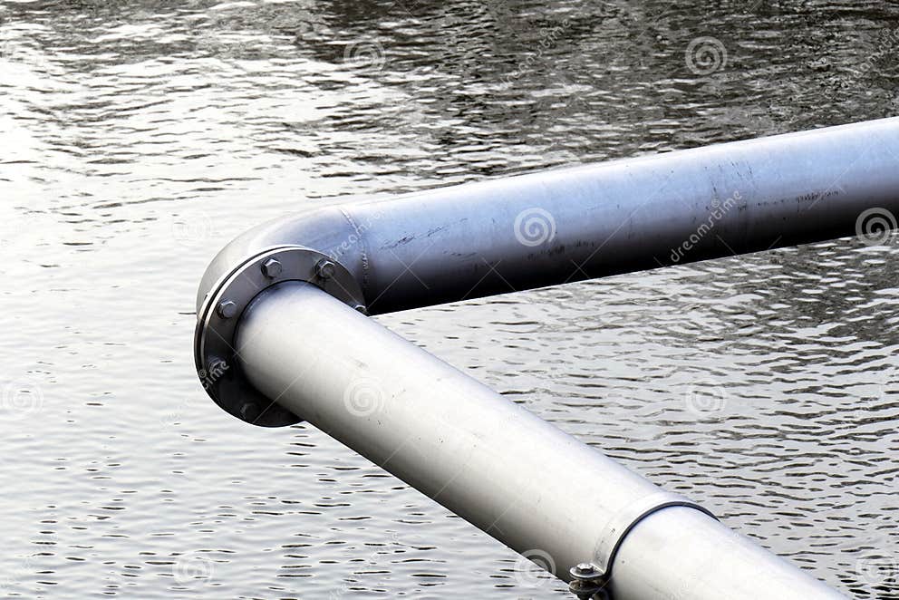 Above-ground Pipe Connection Stock Photo - Image of pipe, flow: 94709350