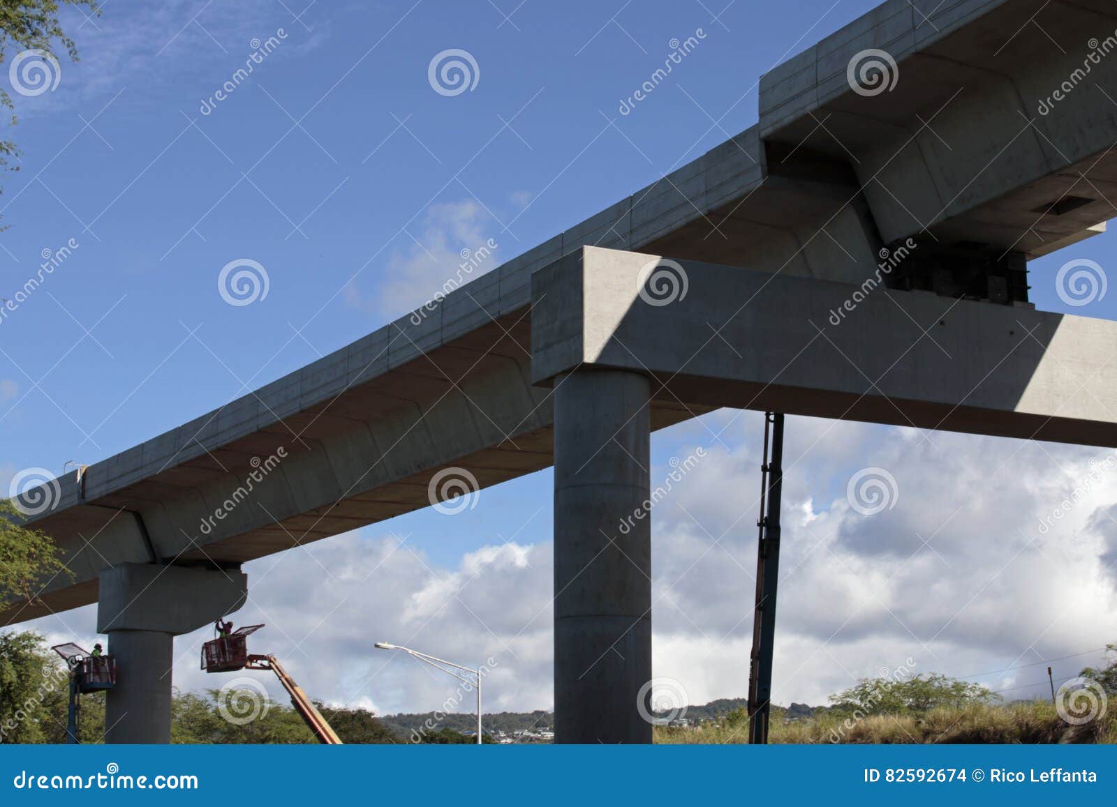 Above Ground Rail stock photo. Image of column, concrete - 82592674