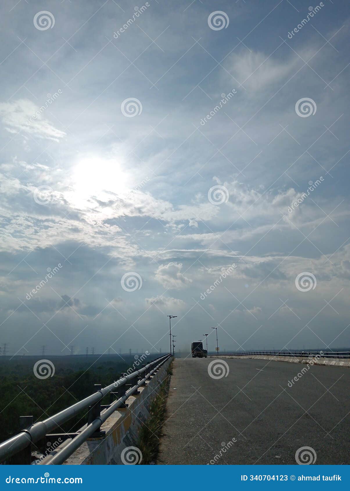 Above the Height of the Long Overpass Stock Image - Image of overpass ...