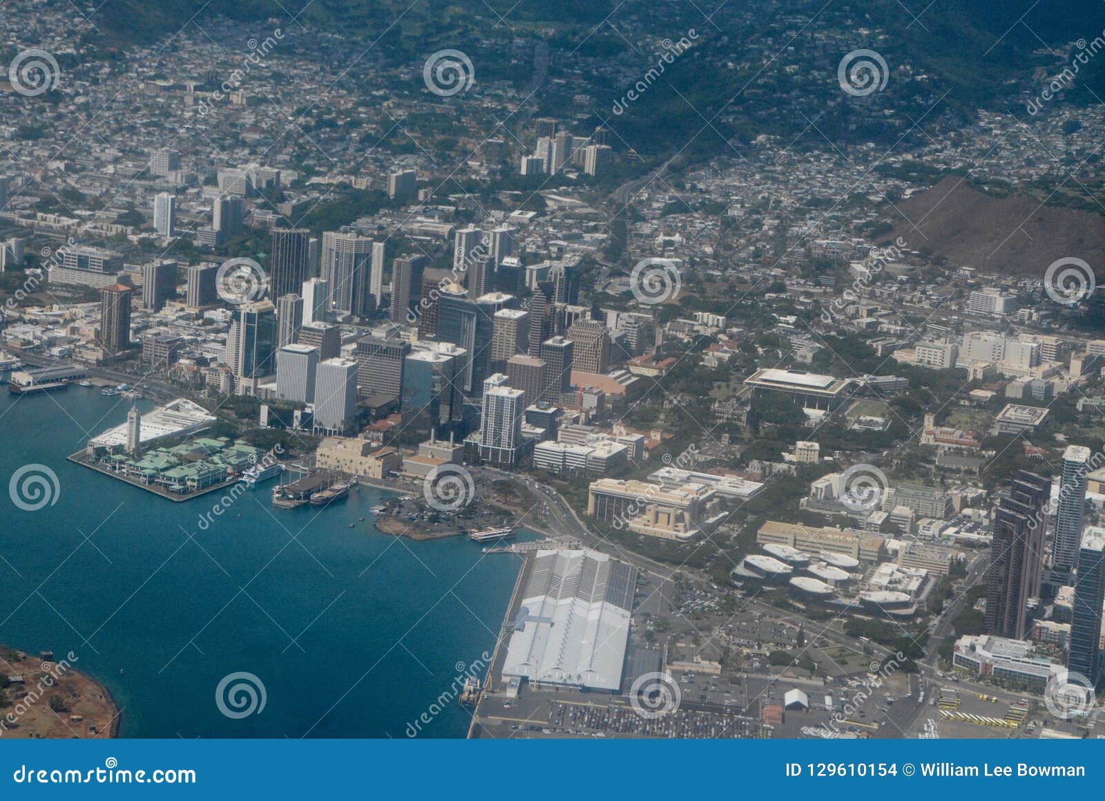 Above Honolulu stock photo. Image of honolulu, buildings - 129610154