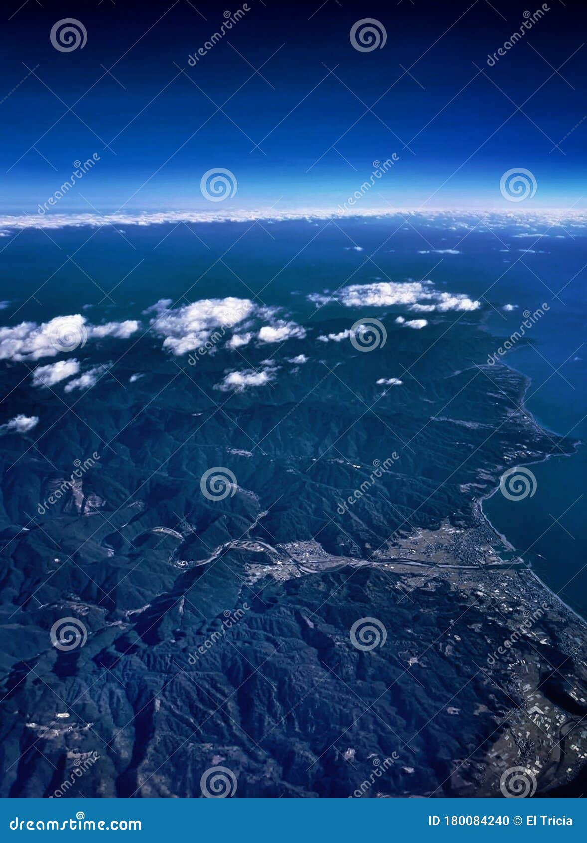 Above the Land stock photo. Image of flight, coast, earth - 180084240
