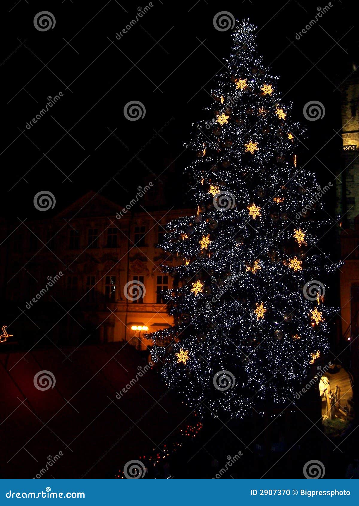 Above Prague Christmas Tree Stock Photo - Image of happy, dreaming: 2907370