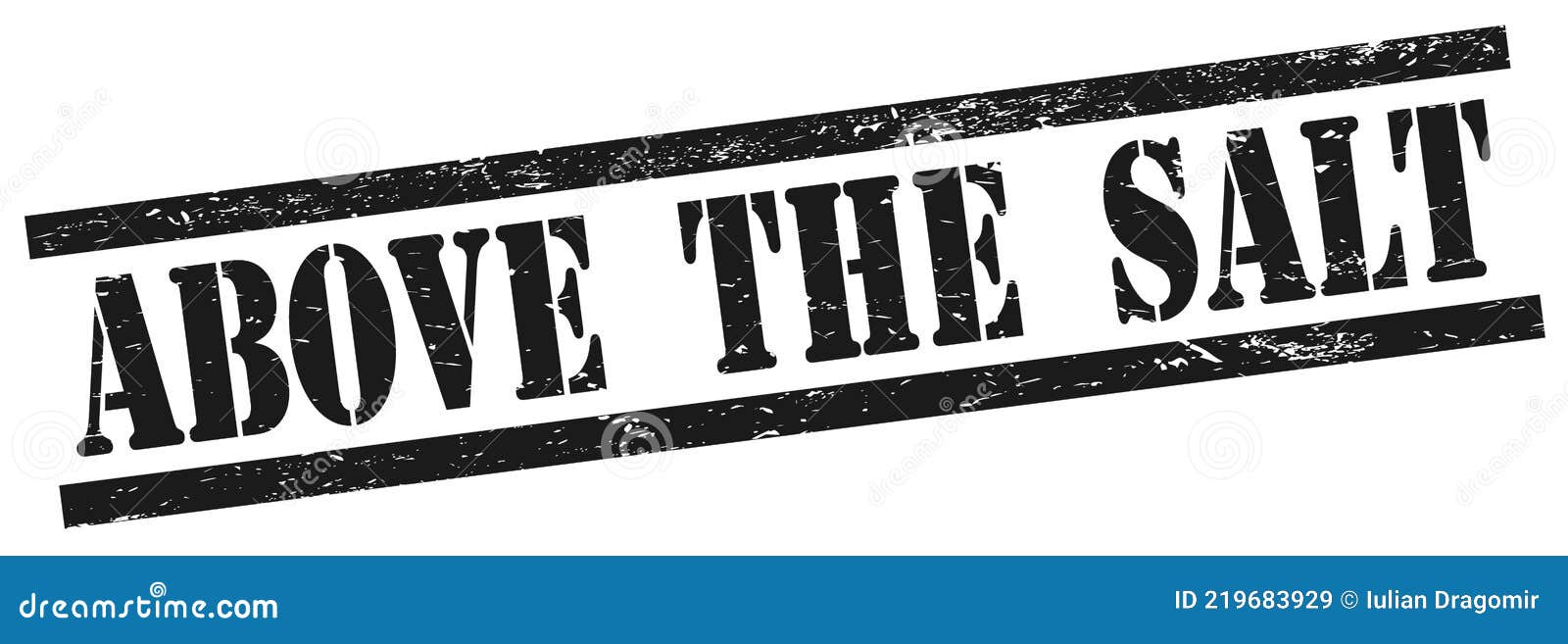 ABOVE the SALT Text on Black Grungy Rectangle Stamp Stock Illustration ...