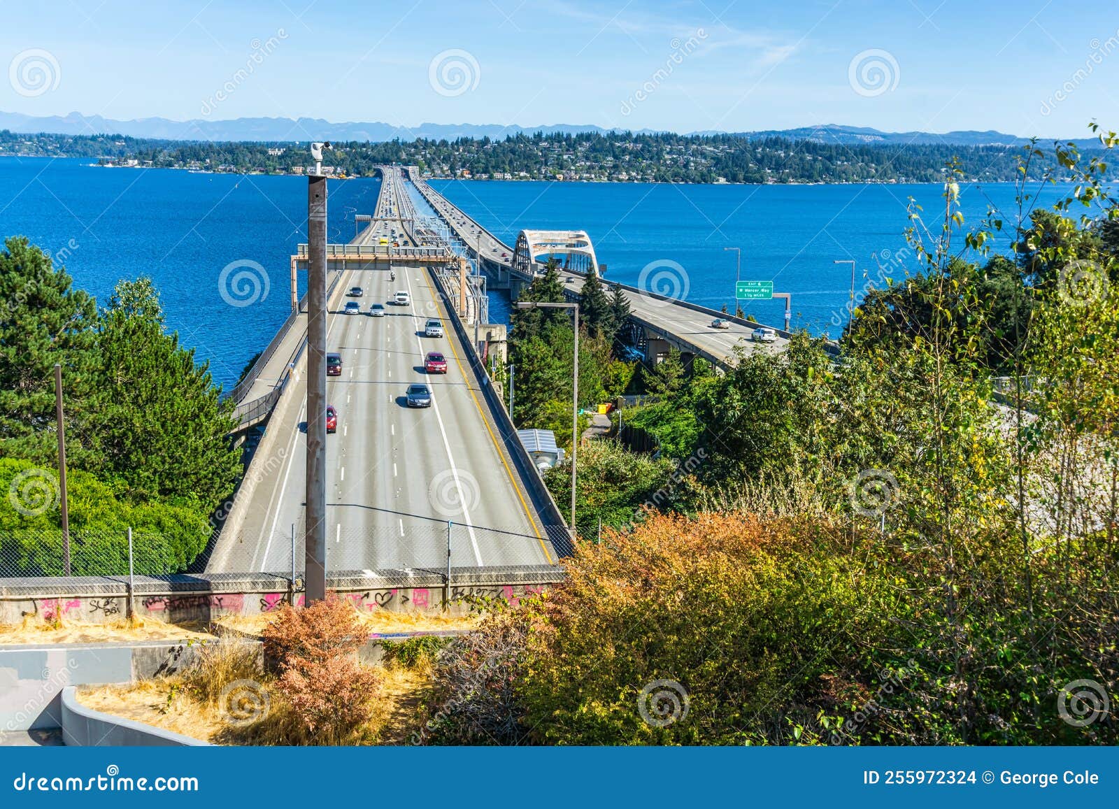 Above Seattle Bridges 2 stock photo. Image of outdoors - 255972324