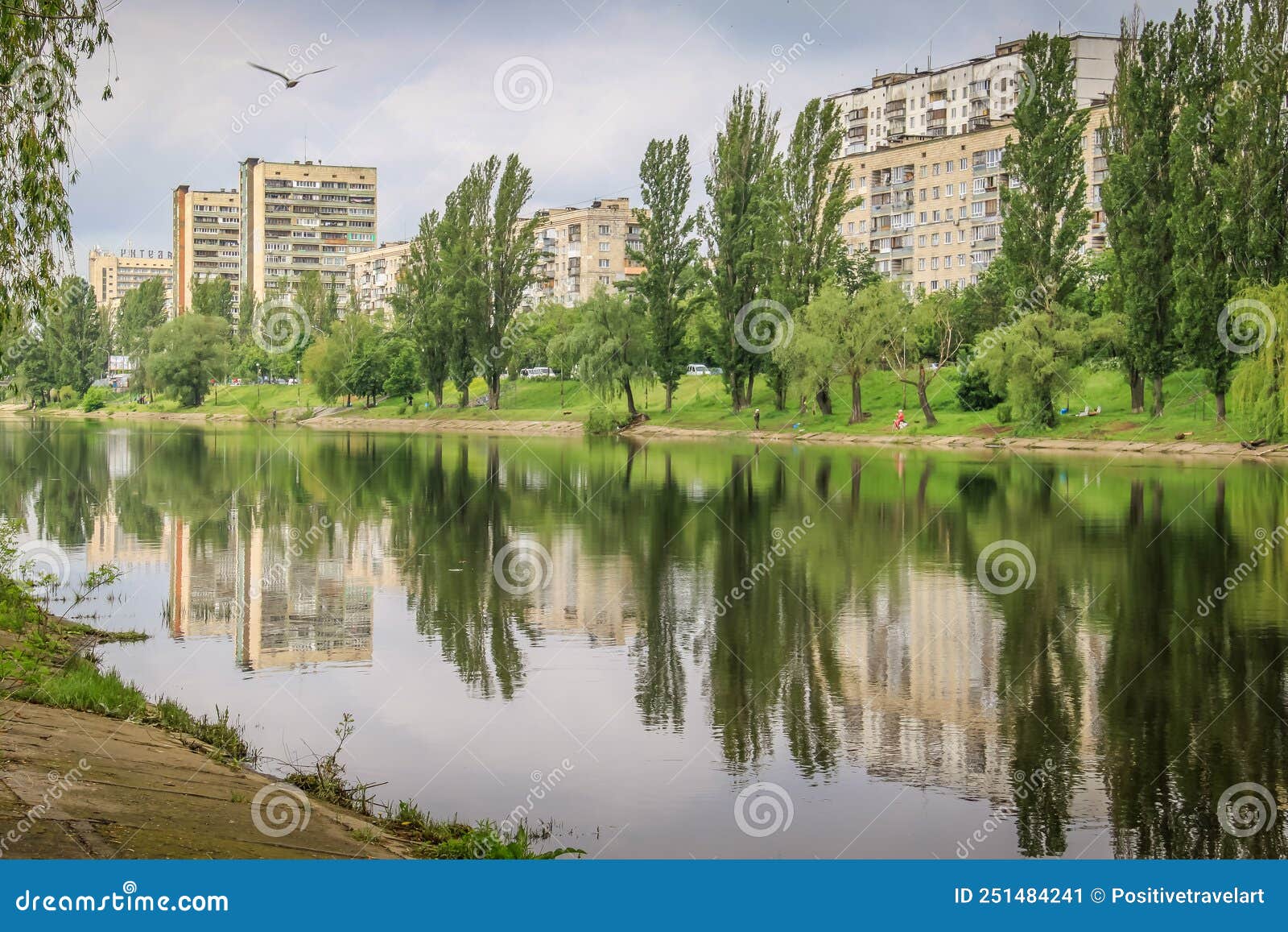 Above Soviet Communist Era Buildings in Kyiv - Ukraine Stock Image ...