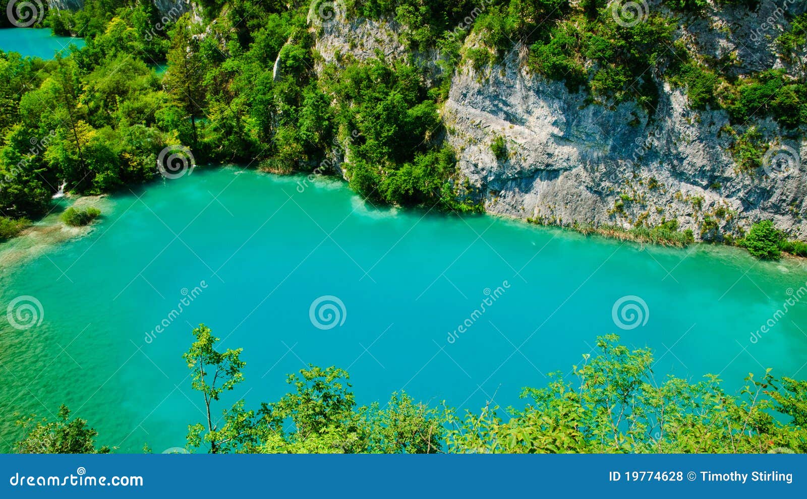 Above a Turquoise Lake at Plitvice, Croatia Stock Photo - Image of ...