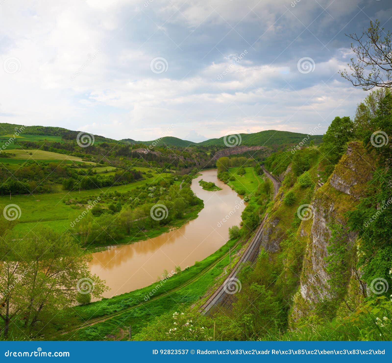 Above the Valley of the Berounka River Stock Image - Image of park ...