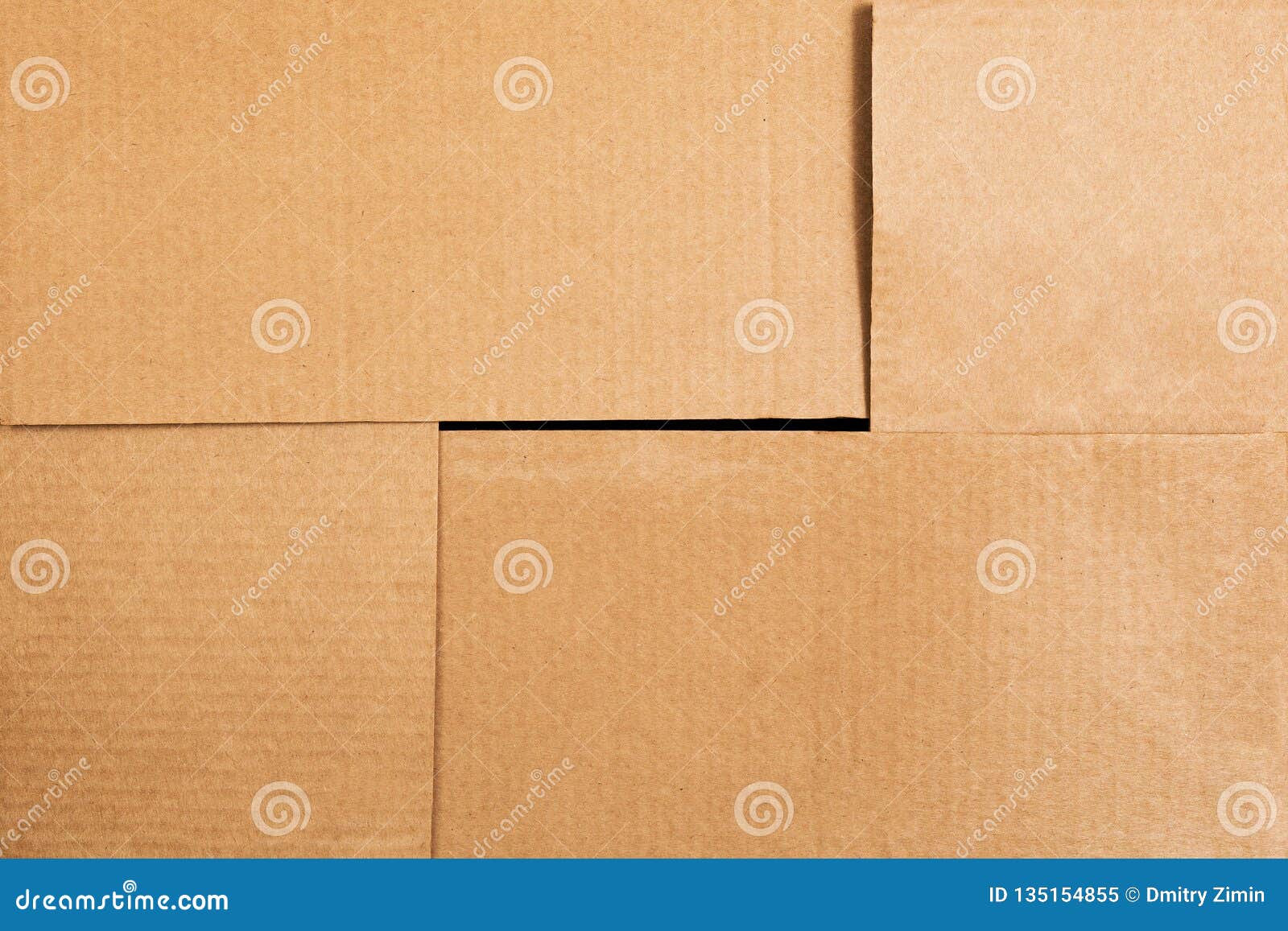 Above View of Cardboard Rectangular Box Isolated on White Background ...