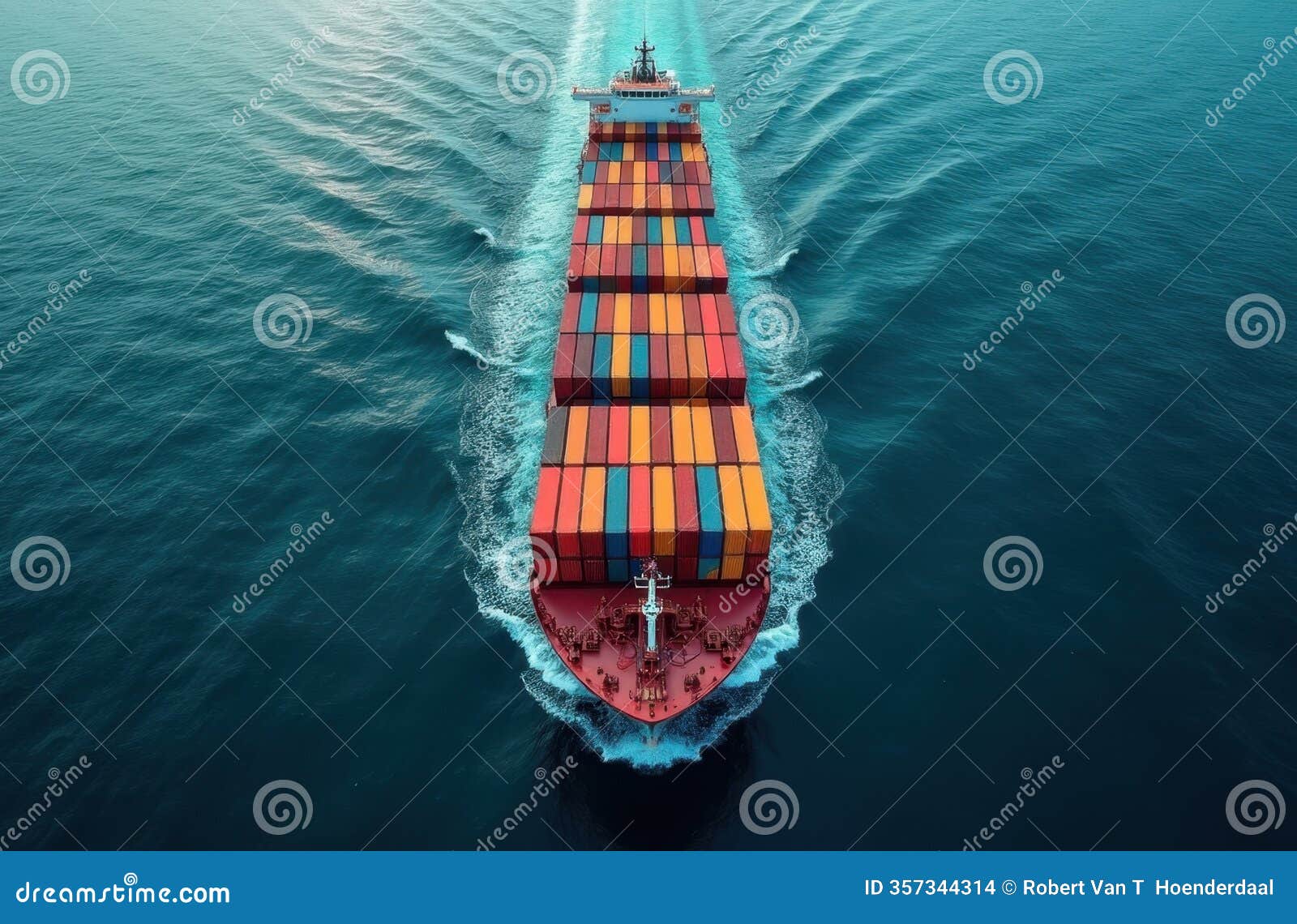 Above View of a Cargo Ship at 26-1-2025 Stock Illustration ...
