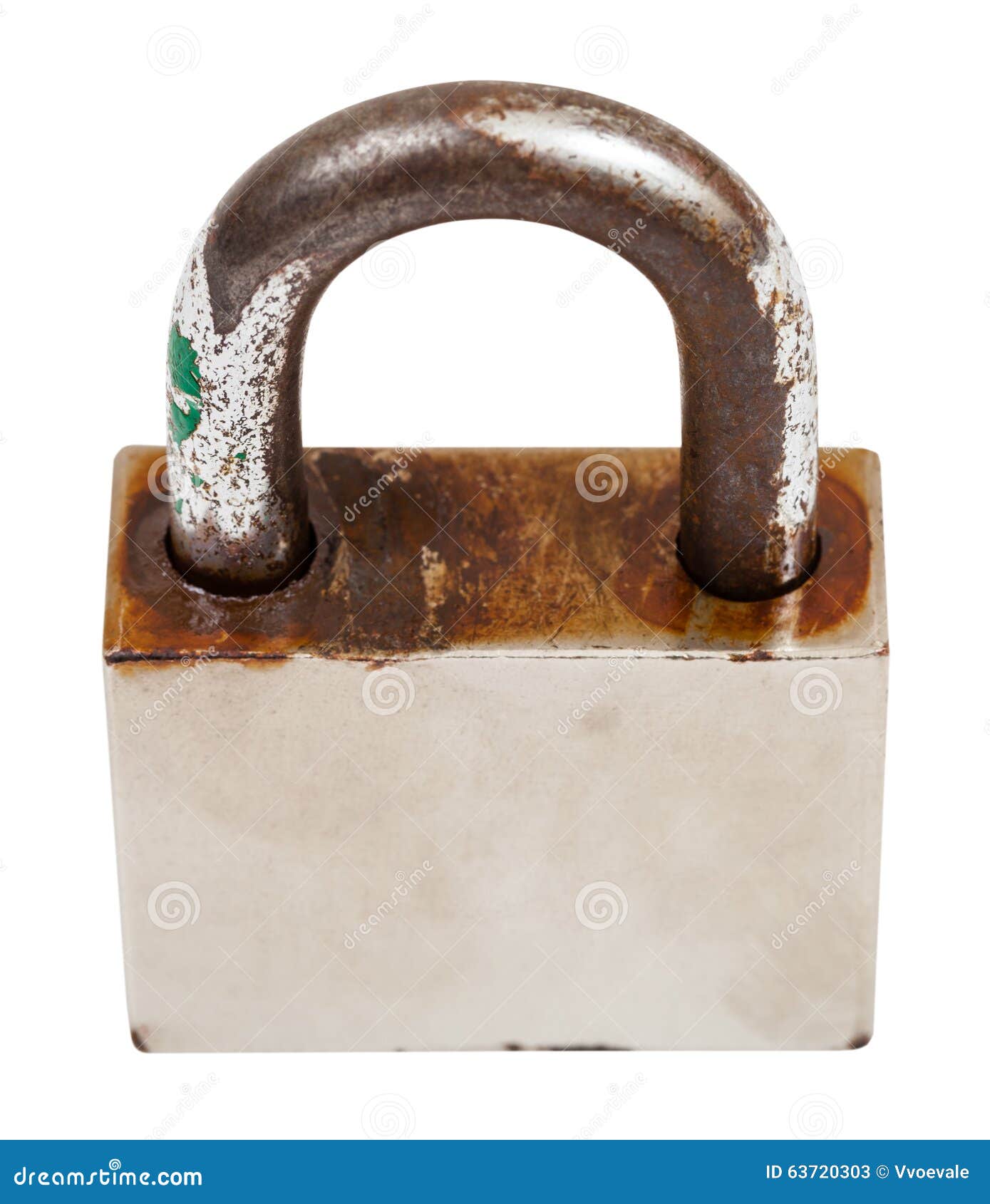 Above View Closed Steel Old Padlock Stock Image - Image of used, safety ...