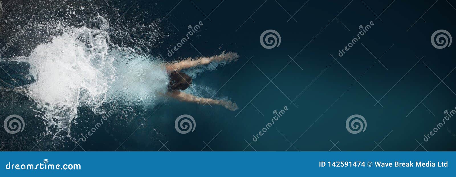 Above View of Diving Person Stock Photo - Image of drops, person: 142591474