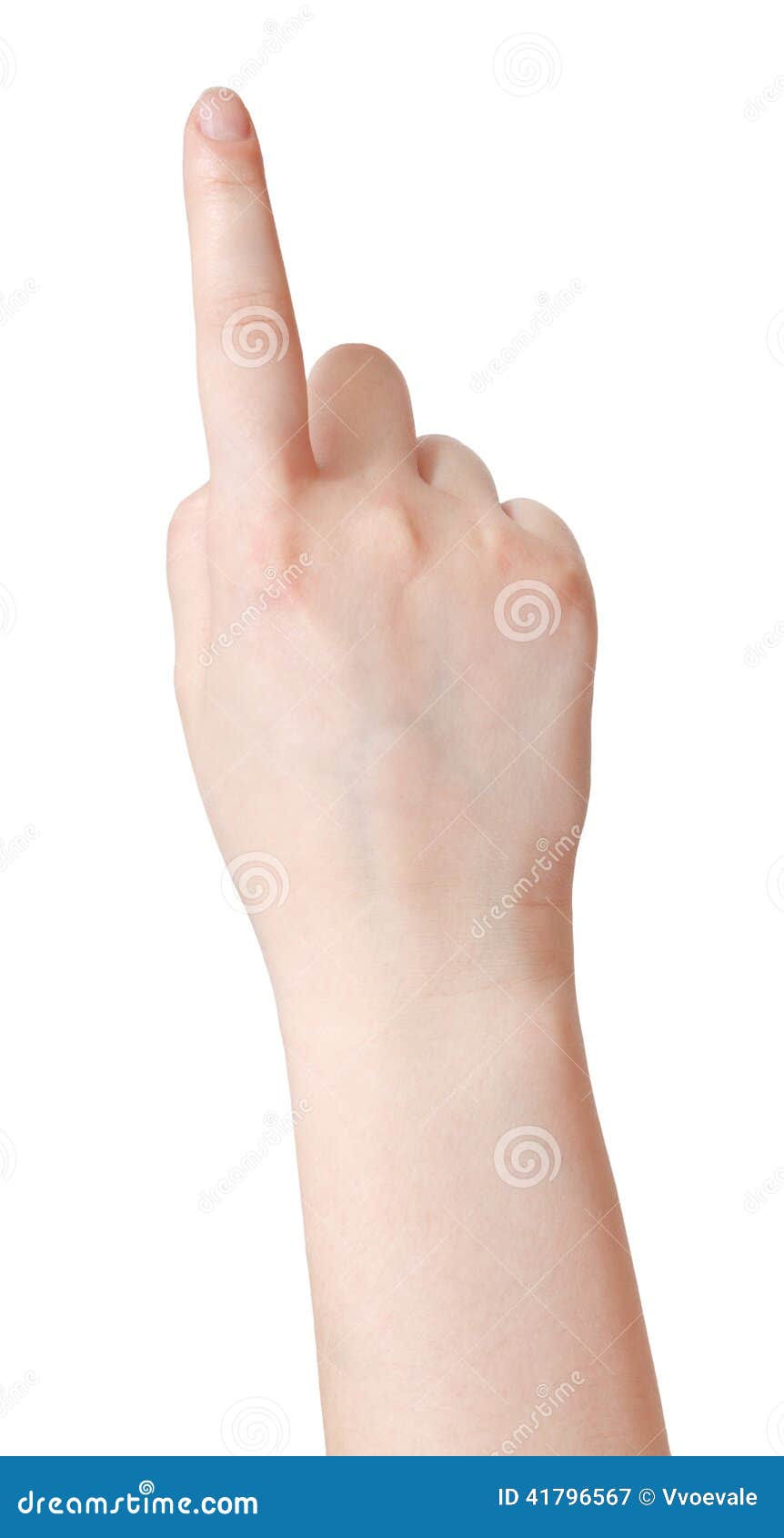 Above View of Forefinger Presses Stock Image - Image of pressing ...