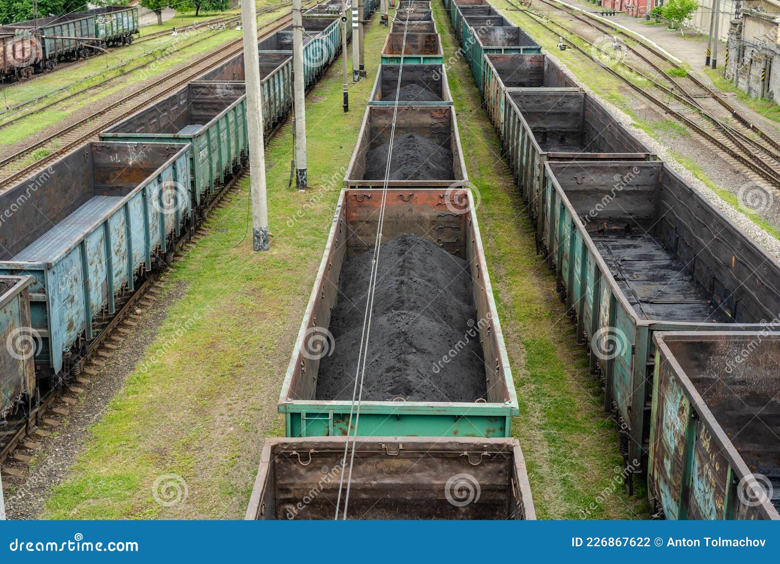 Top View Of Freight Train With Tanks On Railways Royalty-Free Stock ...