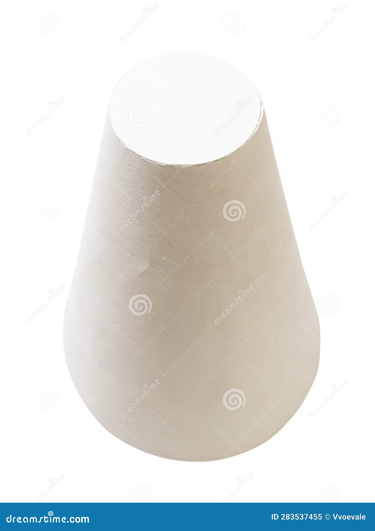 Above View of Hand-crafted Frustum Cone Isolated Stock Image - Image of ...