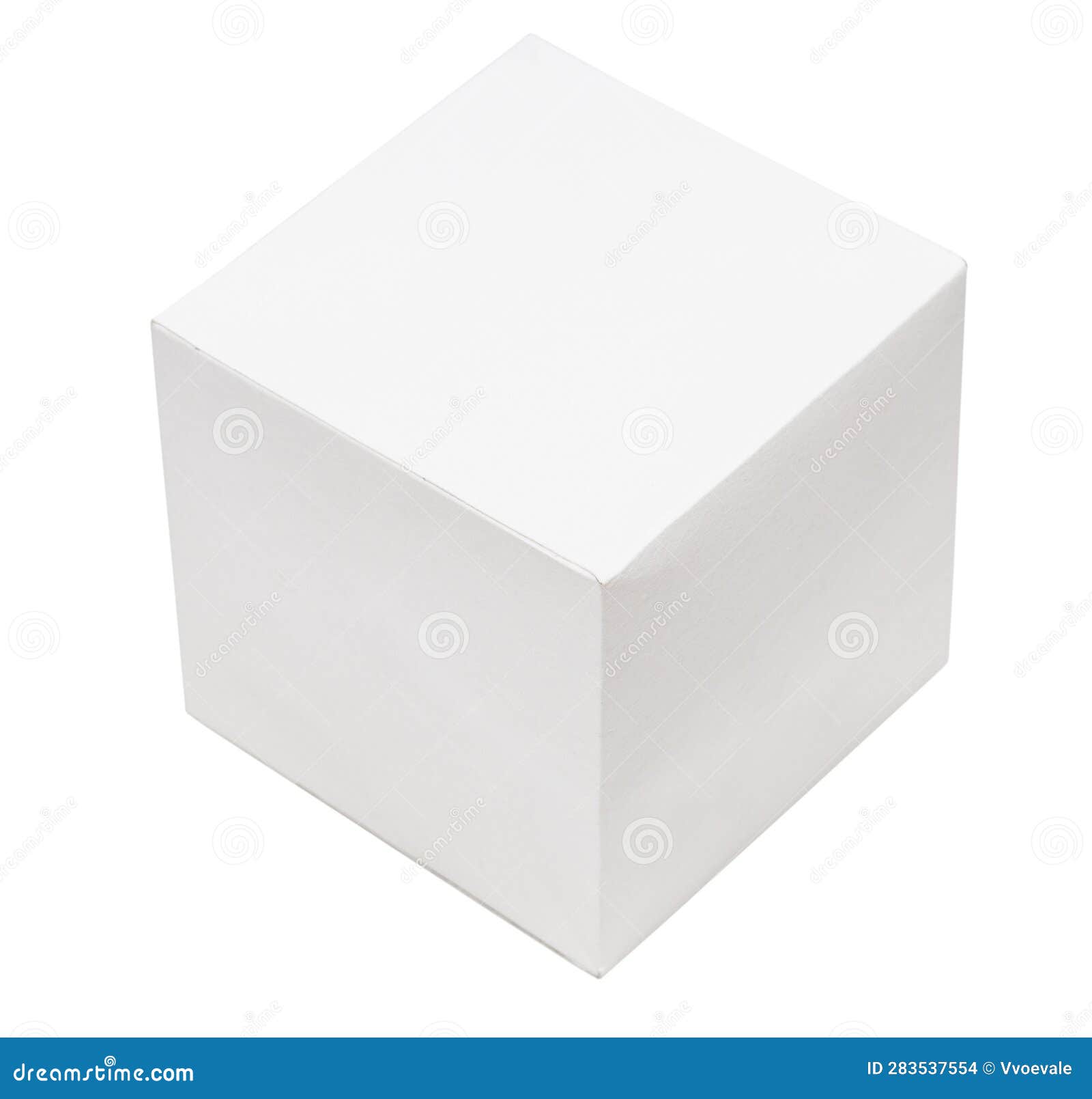 Above View of Hand-crafted Paper Cube Isolated Stock Photo - Image of ...