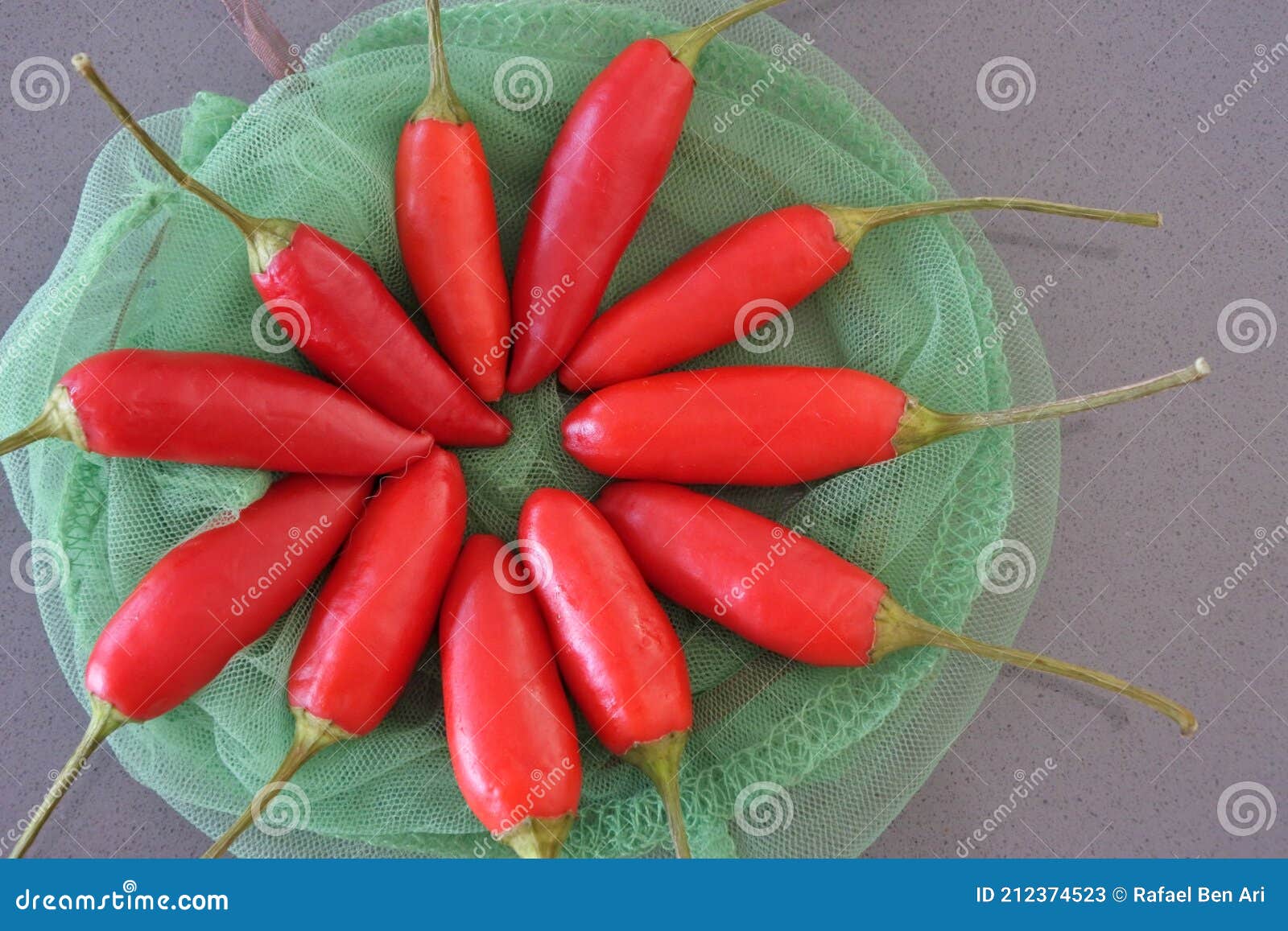 Above View of Hot Red Birds Eye Chilli Group Stock Image - Image of ...