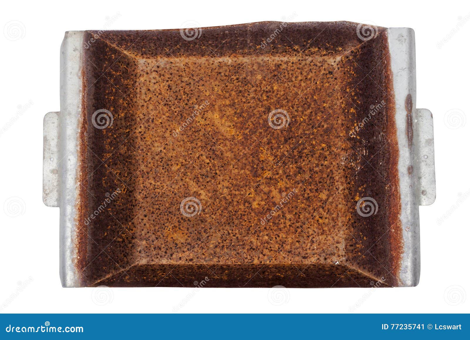 Above View Neglected Rusty Grungy Decayed Rusted Metal Tray Stock Image ...