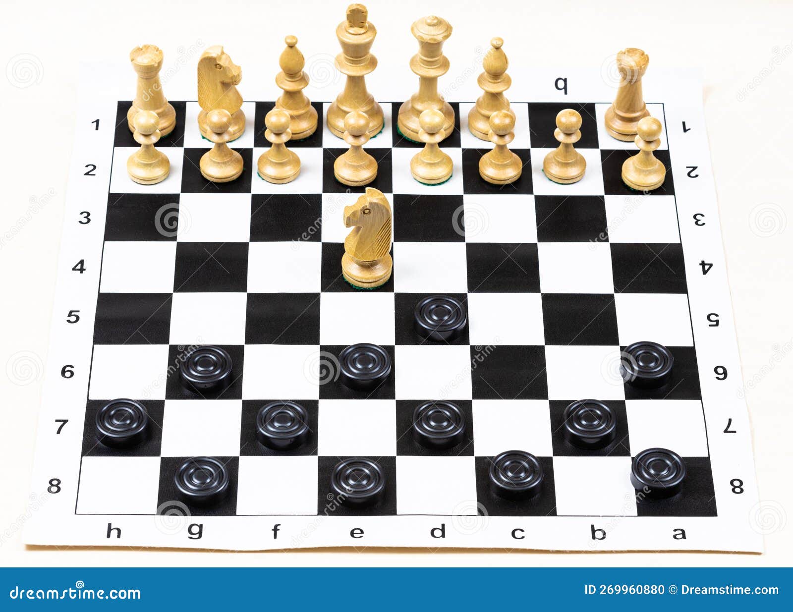 Above View of Non-standard Knight Move on Board Stock Photo - Image of ...