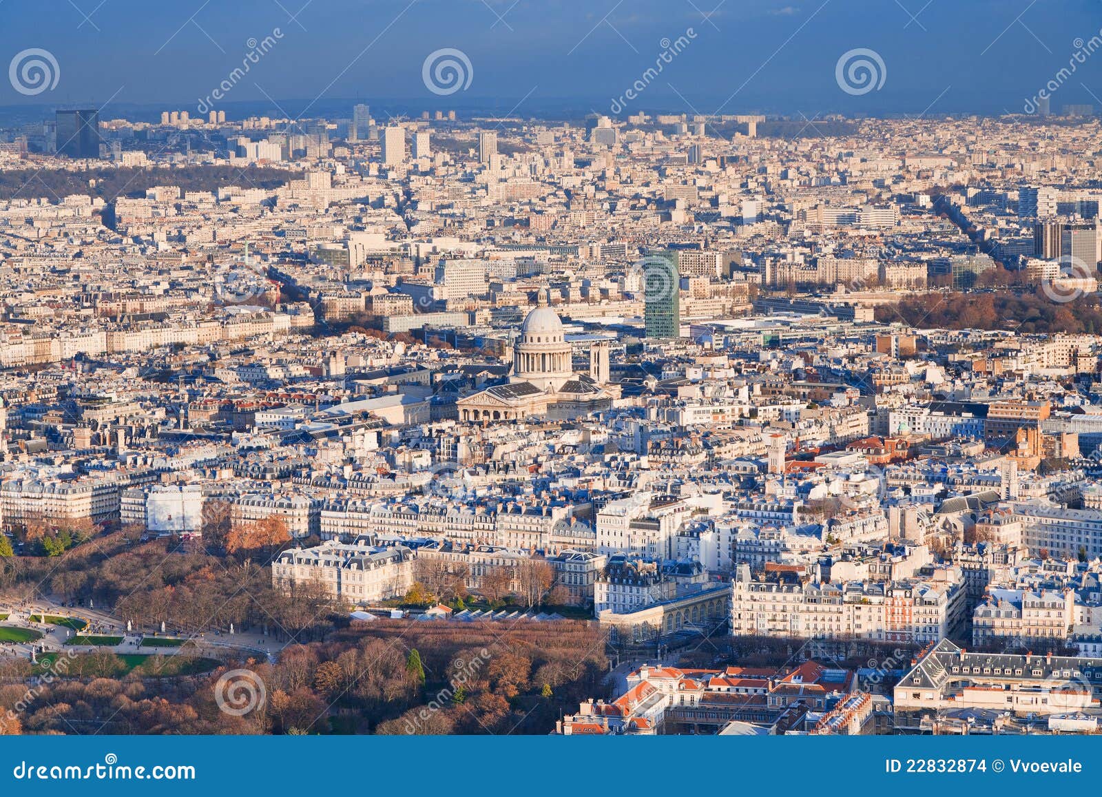 Above view on Paris stock photo. Image of capital, garden - 22832874