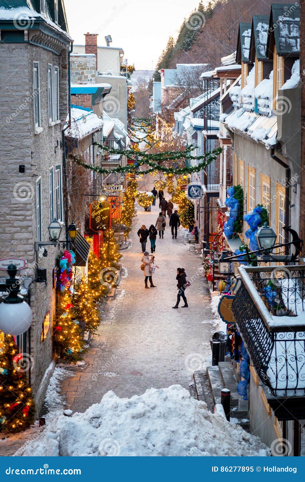 Above View of Petit Champlain in Quebec City, Canada Editorial Image ...