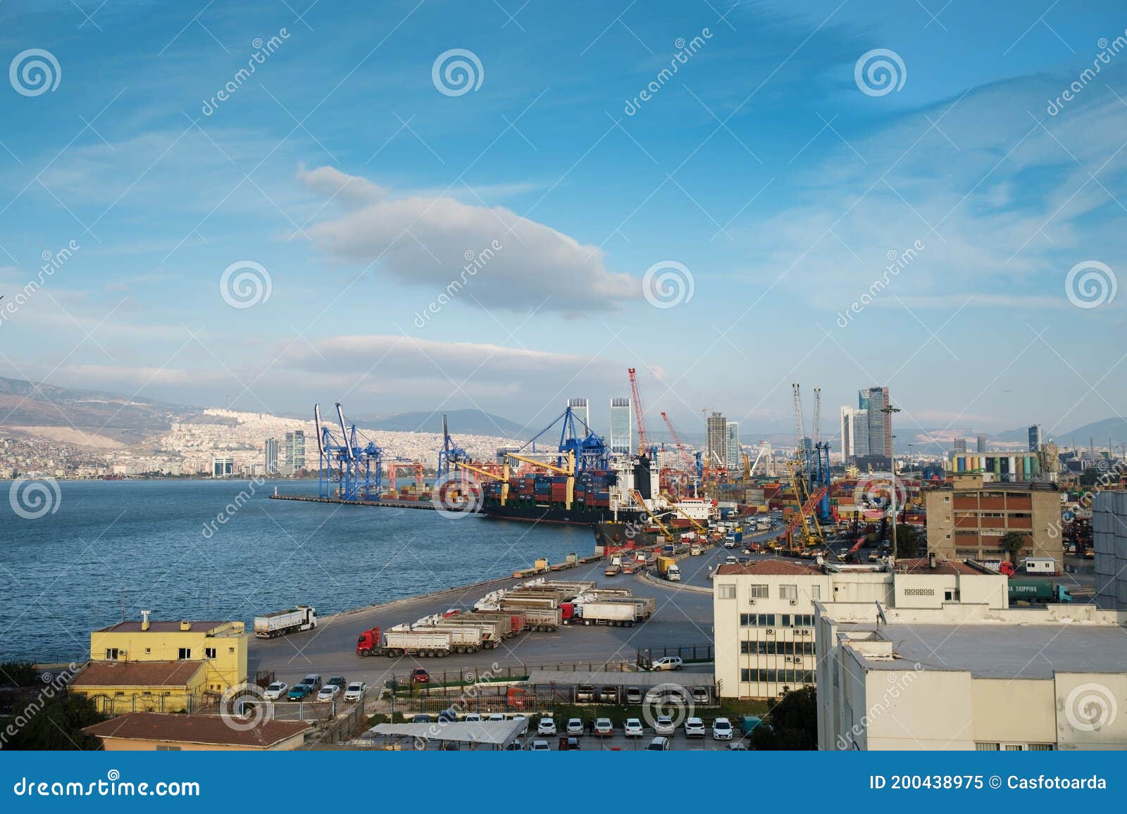 Above View of the Port of Izmir Alsancak Editorial Image - Image of ...